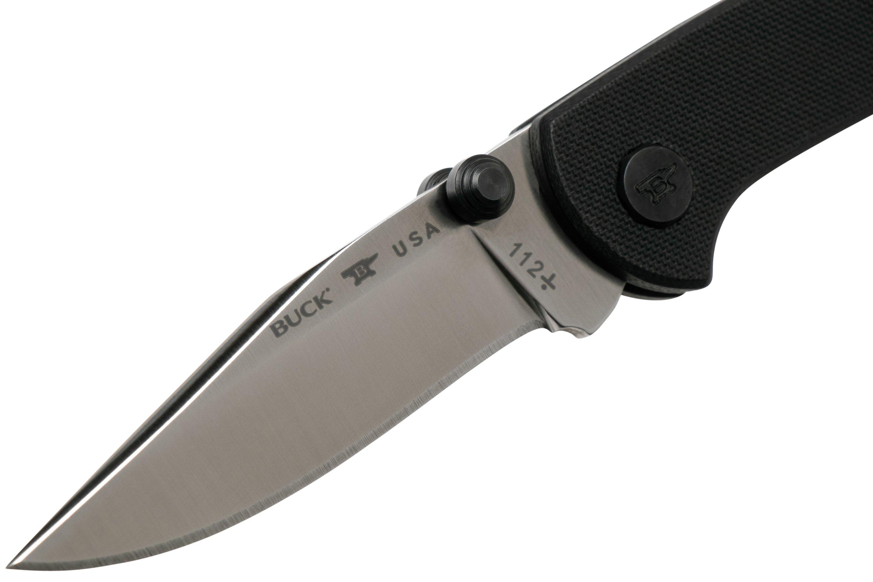 Buck 112 Ranger Slim Pro TRX Black G10 0112BKS3 pocket knife ...