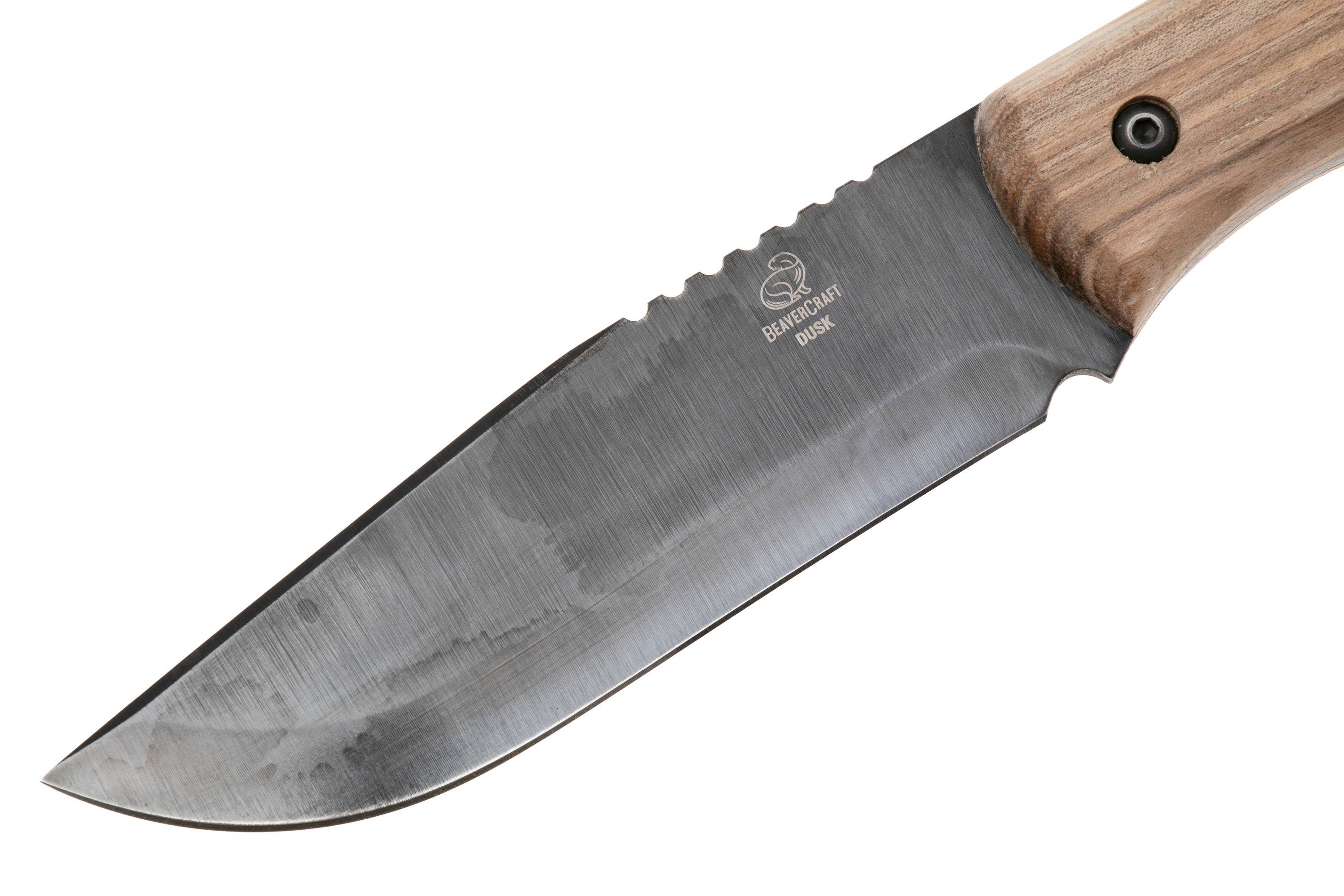Beavercraft Dusk BSH4_F, Black 1066, Walnut, bushcraft knife ...