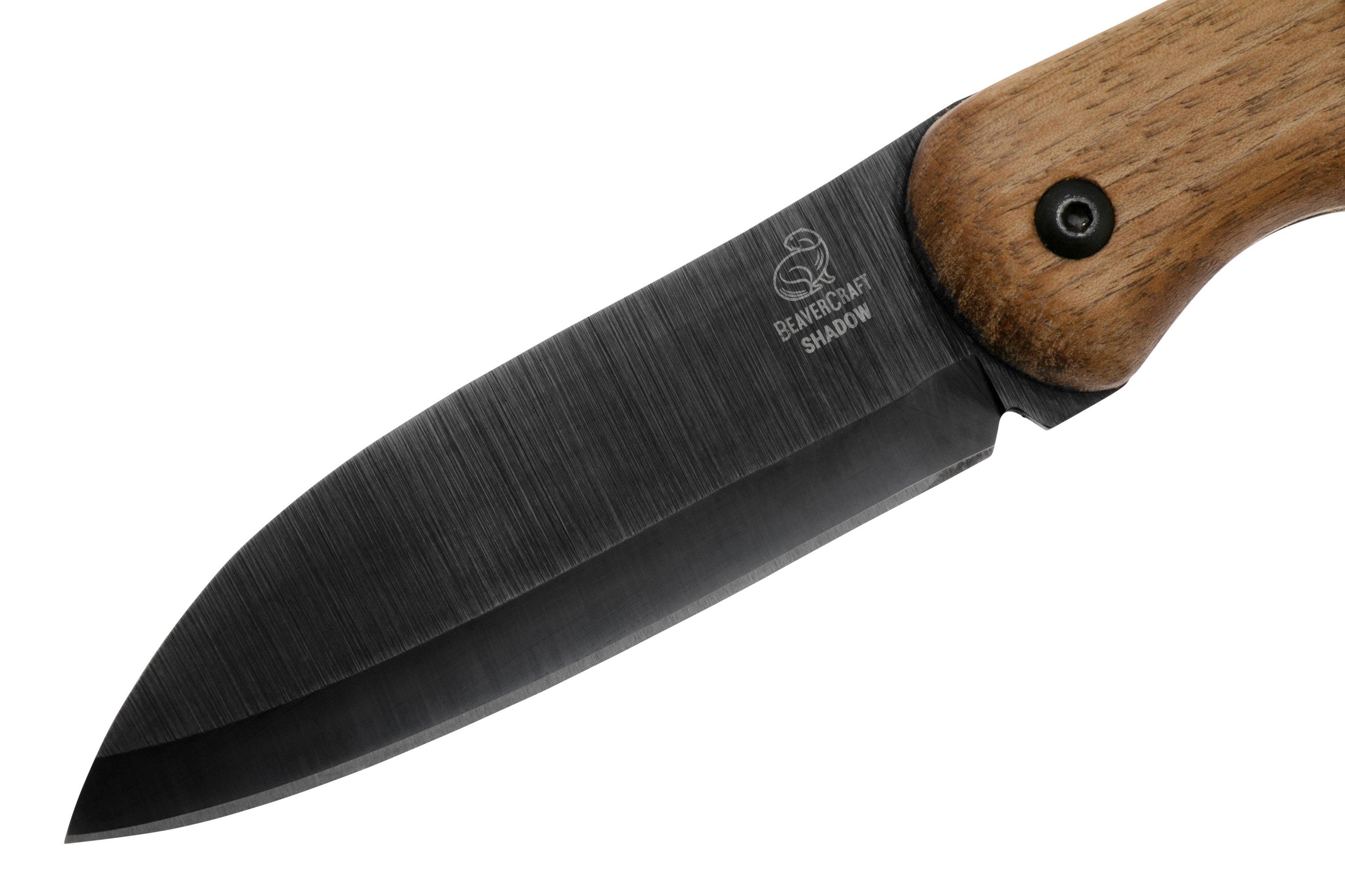 Beavercraft BSH5 Shadow Compact Bushcraft Knife, fixed knife ...