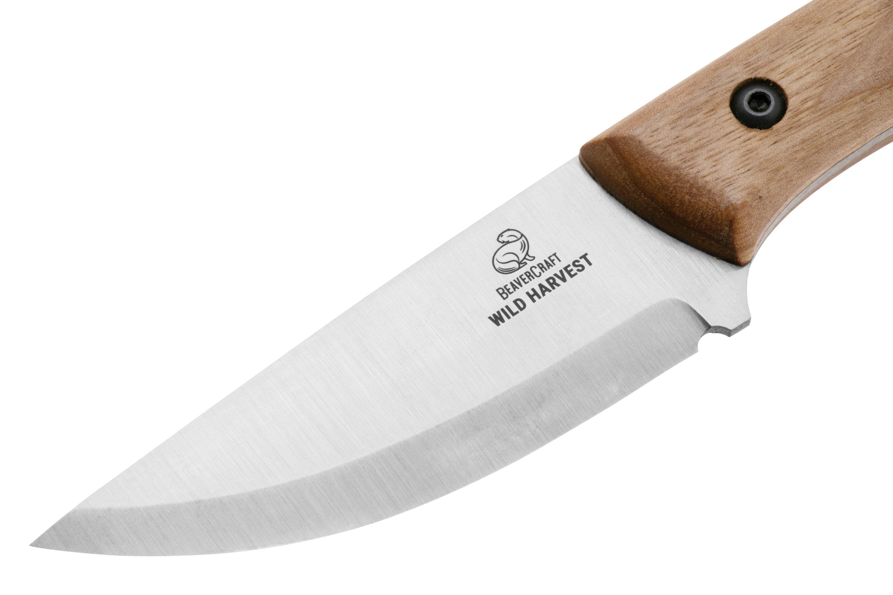 BeaverCraft BSH7 Wild Harvest Bushcraft Knife With Sheath ...