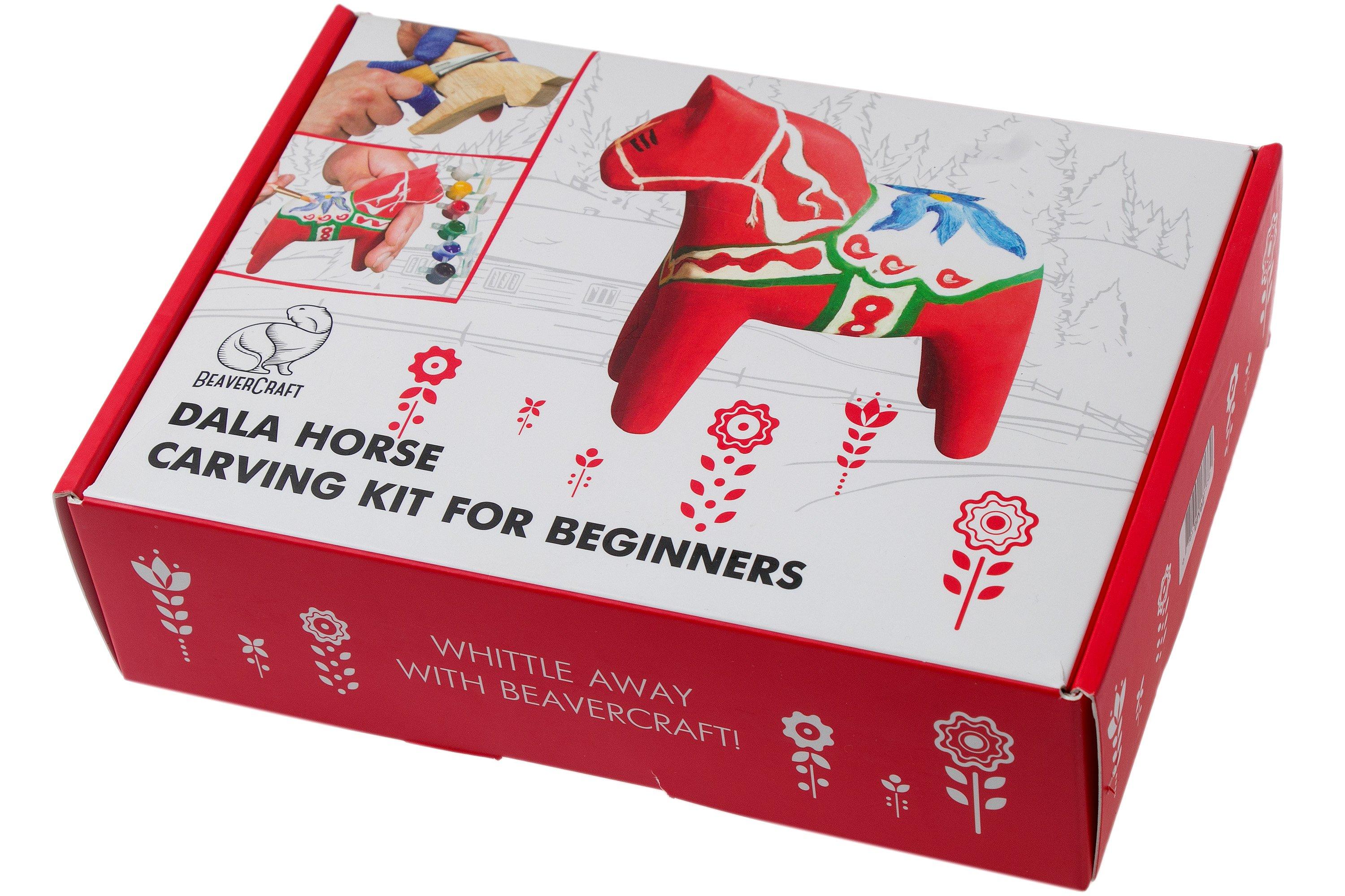 BeaverCraft Dala Horse Carving Hobby Kit DIY02, wood carving set ...