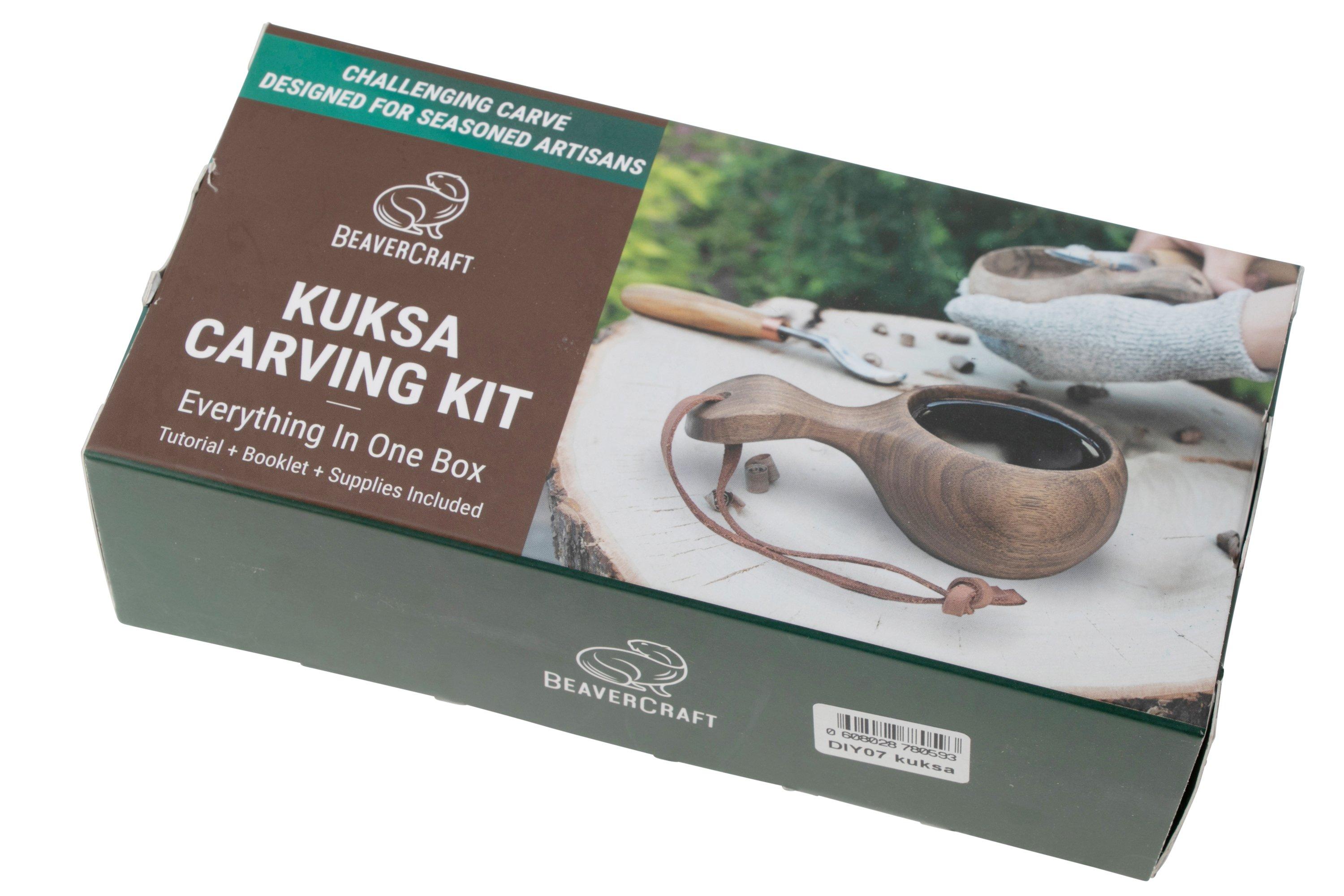 Beavercraft DIY07 Walnut Kuksa Carving Kit, wood carving set ...