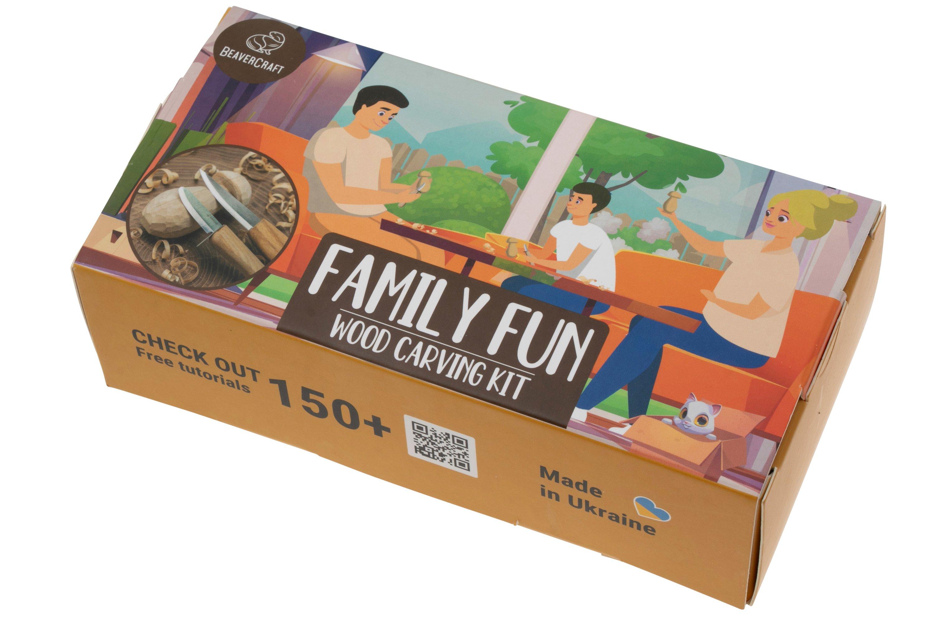 Beavercraft DIY09 Family Fun Wood Carving Kit, conjunto para talhar ...