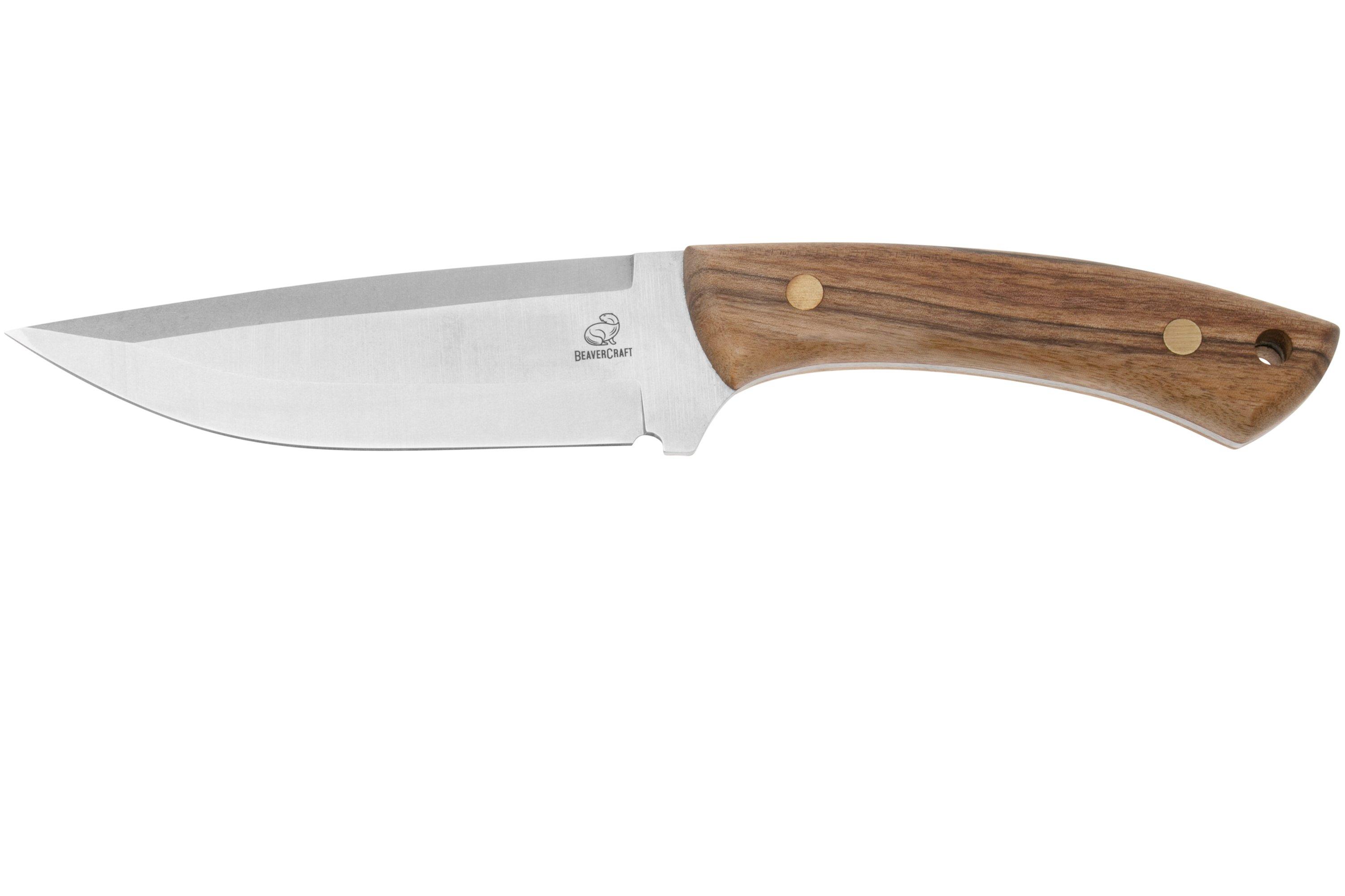 BeaverCraft HGK1-ART Hunting Knife, Stainless Steel, Walnut Handle ...