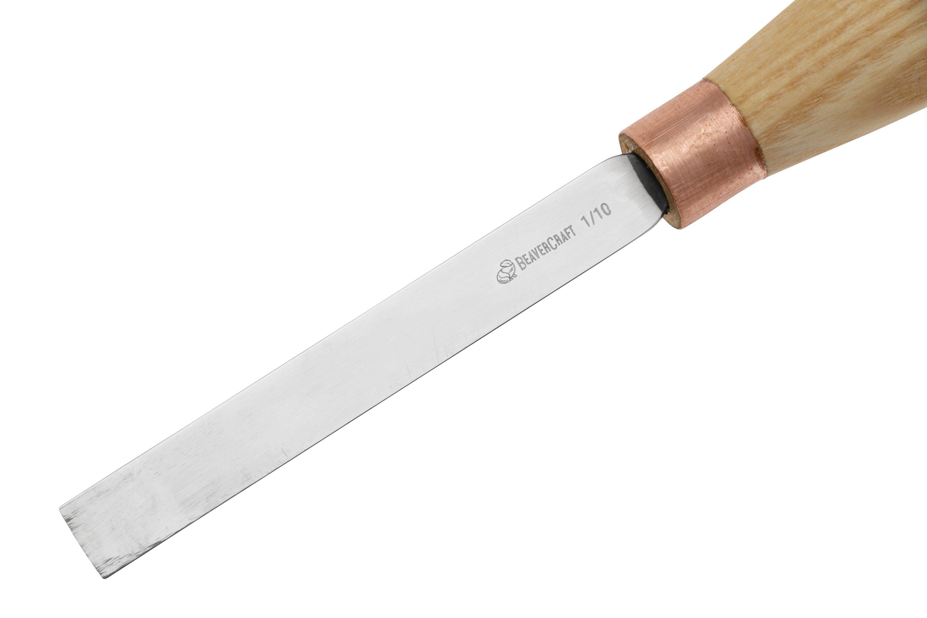 Beavercraft Compact Straight Flat Chisel K1-10 Sweep 1, 10 mm, chisel ...