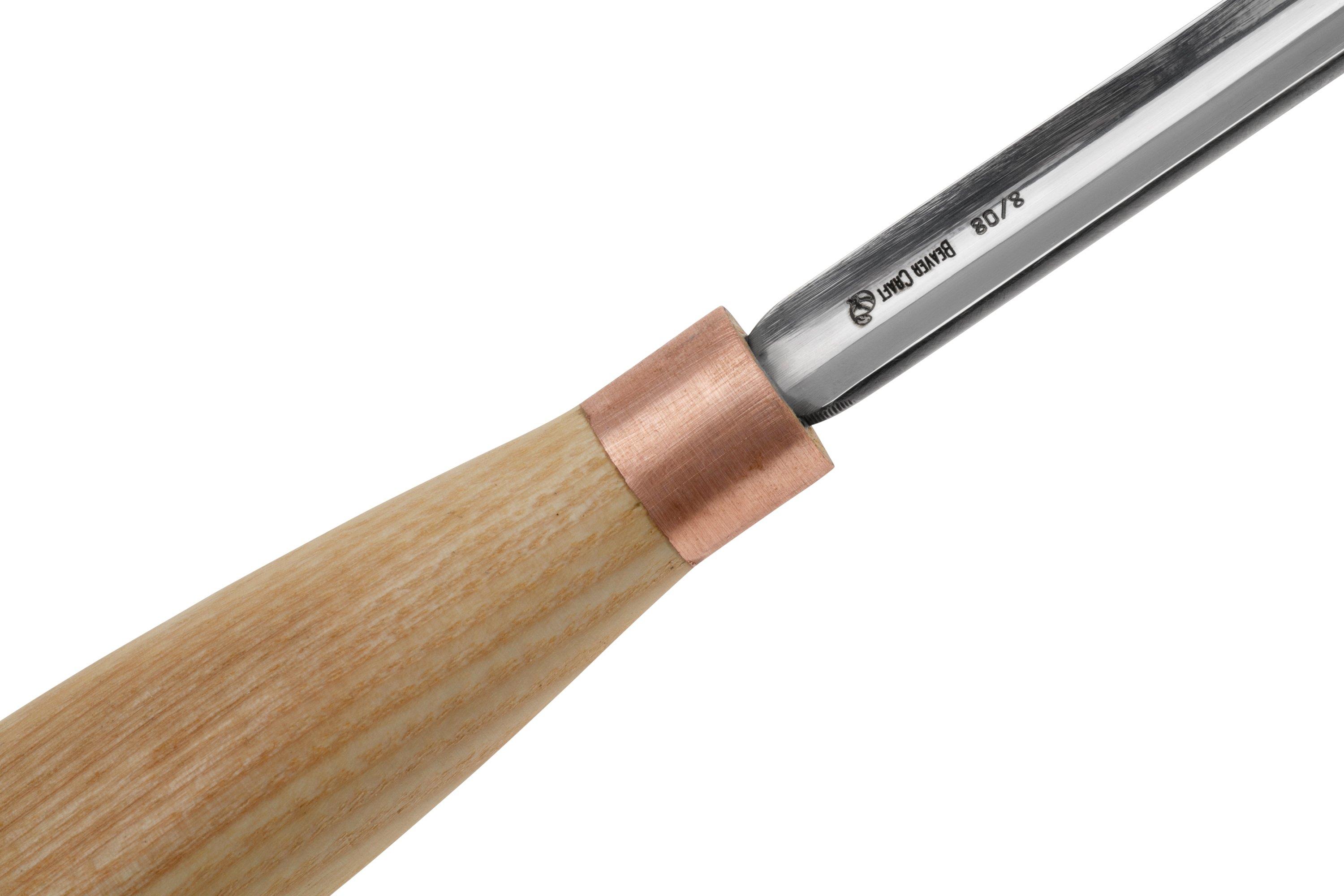 BeaverCraft Compact Straight Rounded Chisel K8-08 Sweep 8, 8 mm, gouge ...