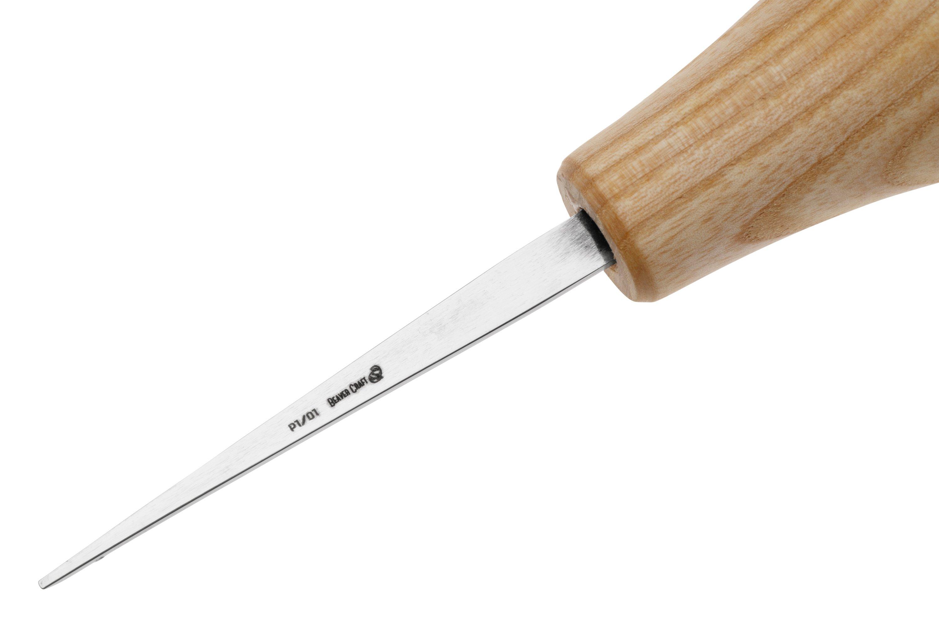 BeaverCraft Palm Chisel P1-01 Straight Flat Sweep No. 1, 1 mm, hand ...
