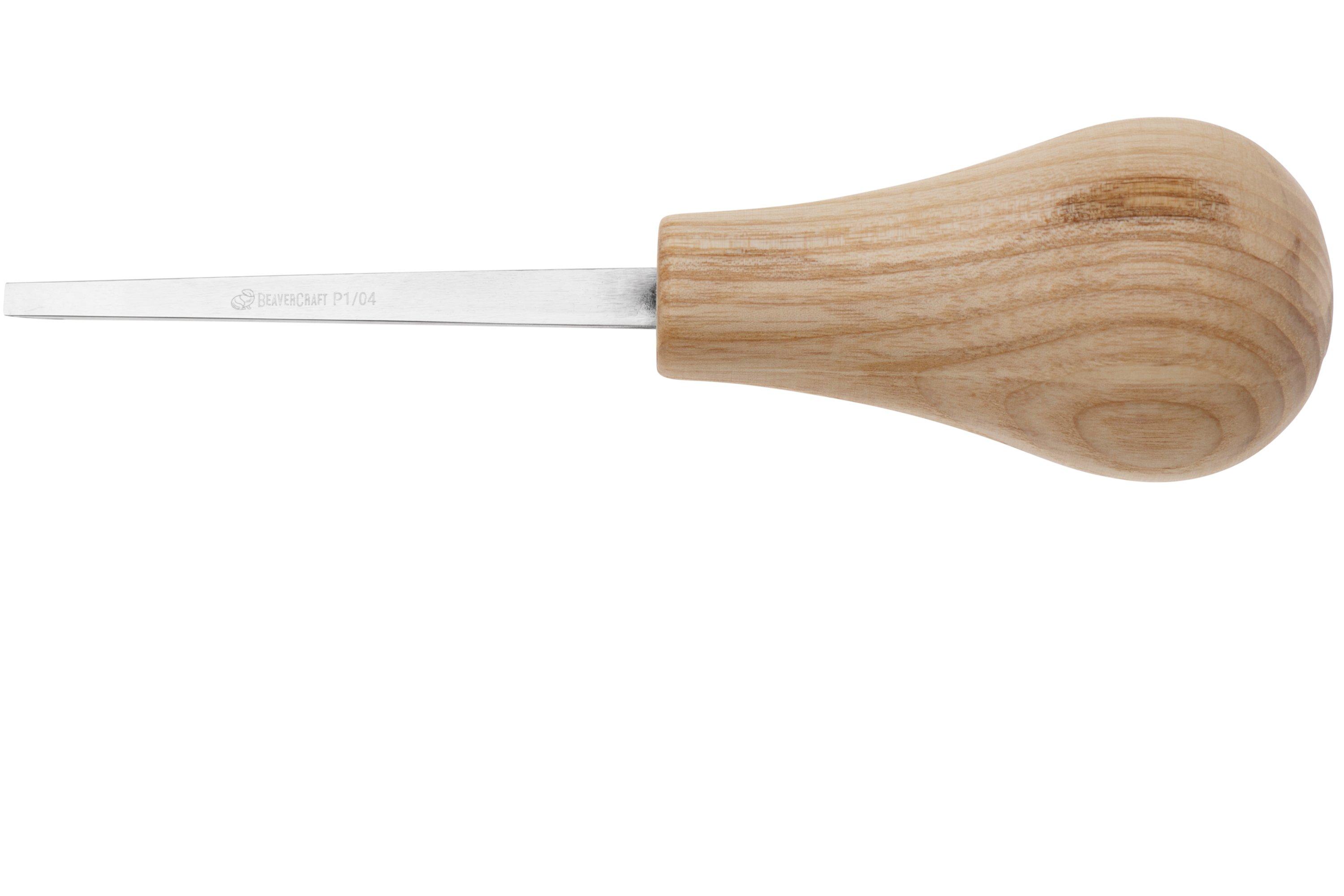 BeaverCraft Palm Chisel P1-04 Straight Flat Sweep No. 1, 4 mm, goiva de ...