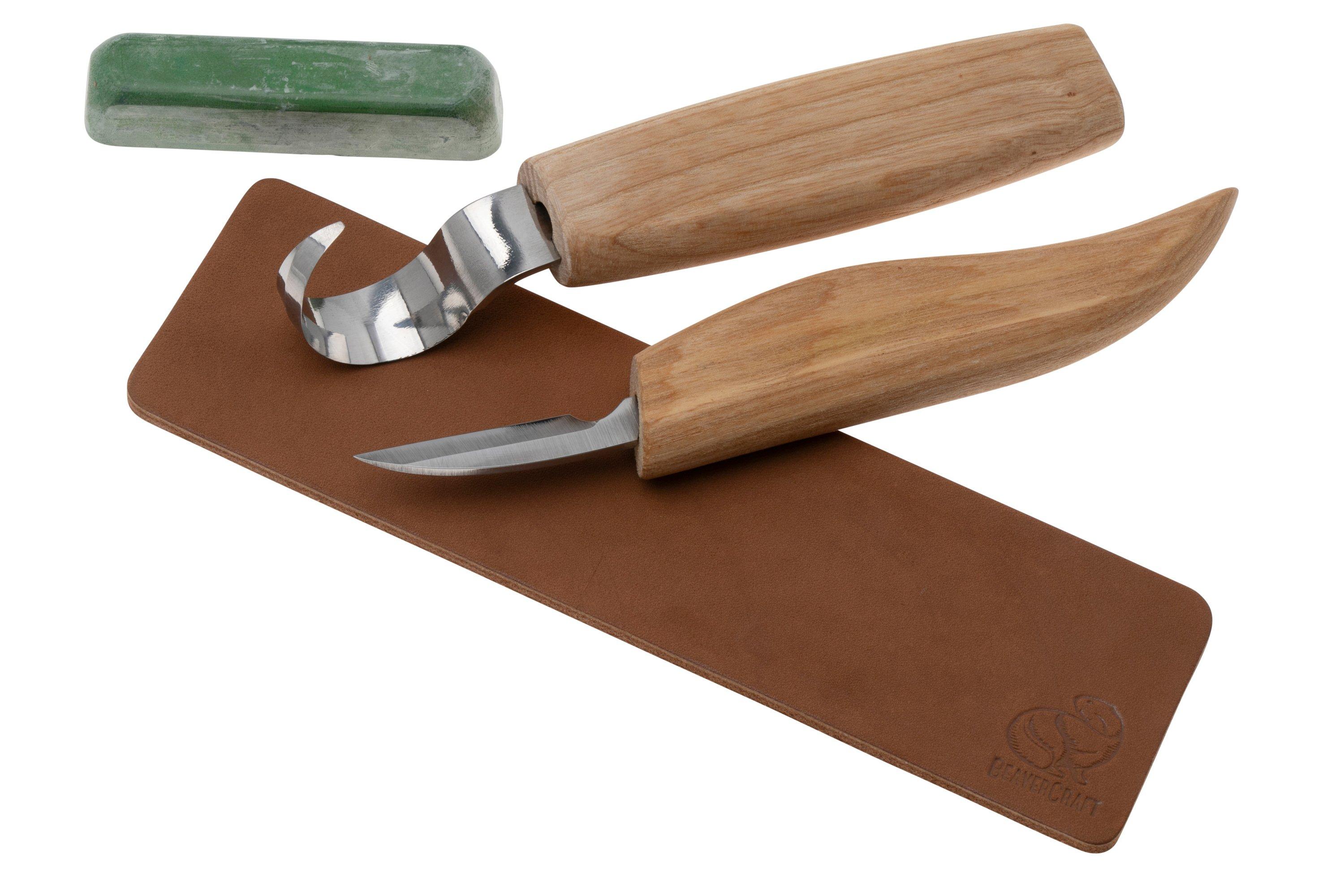 BeaverCraft S02 Spoon Carving Set With Detail Knife, conjunto de talhar ...