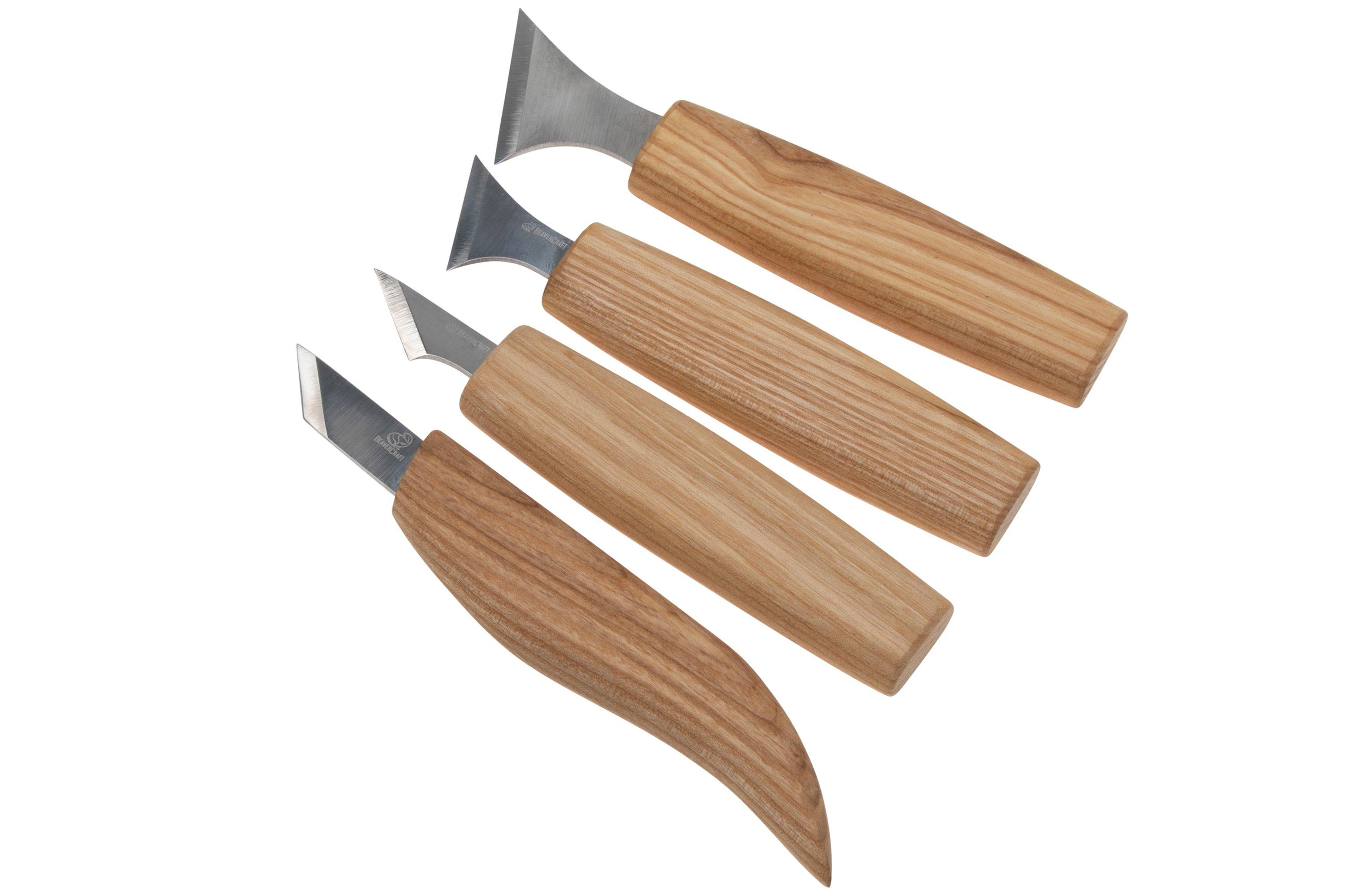 BeaverCraft S05 Chip Carving Knife Set, wood cutting set ...