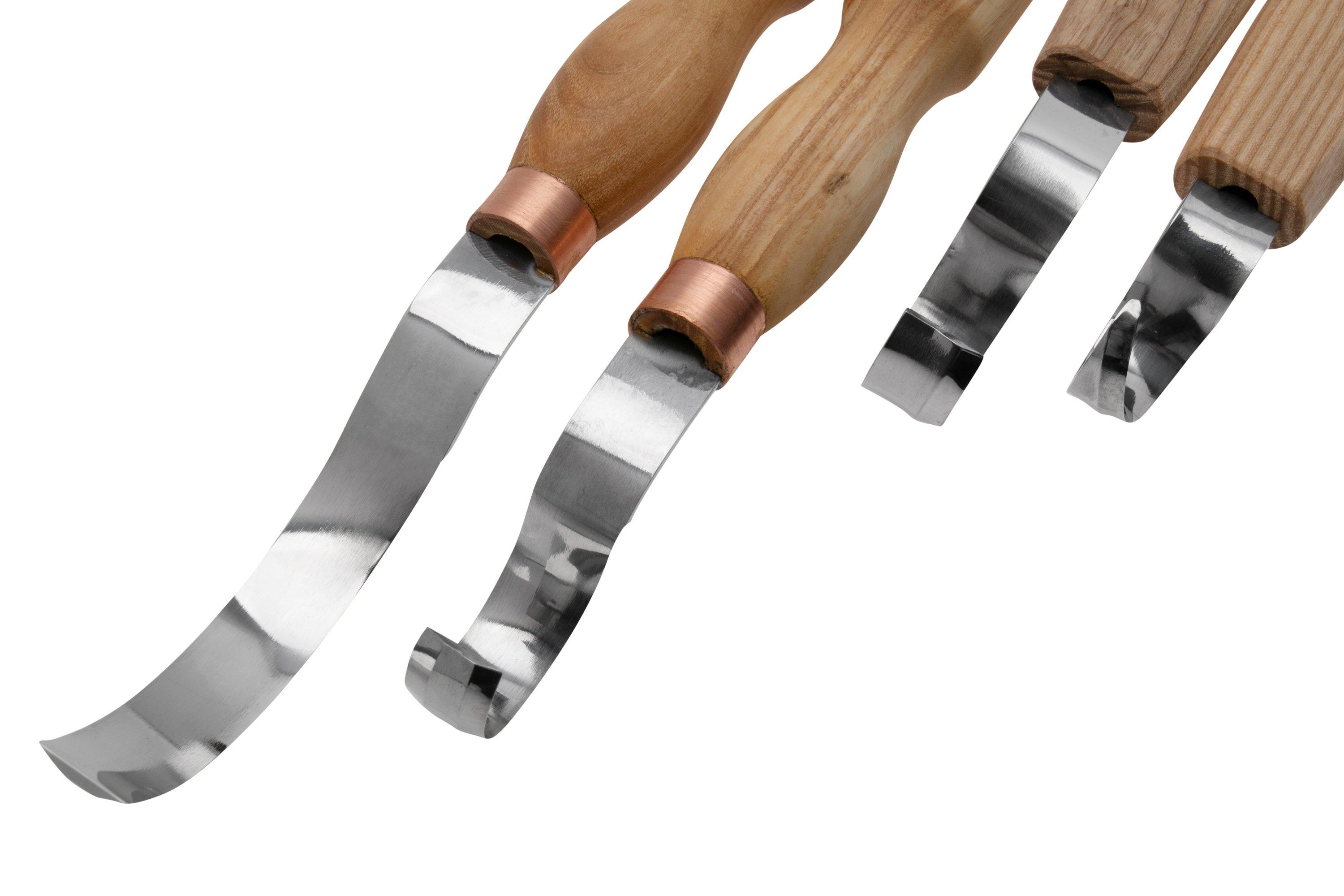 BeaverCraft S11 Hook Knives Set of 4 Tools, wood cutting set ...