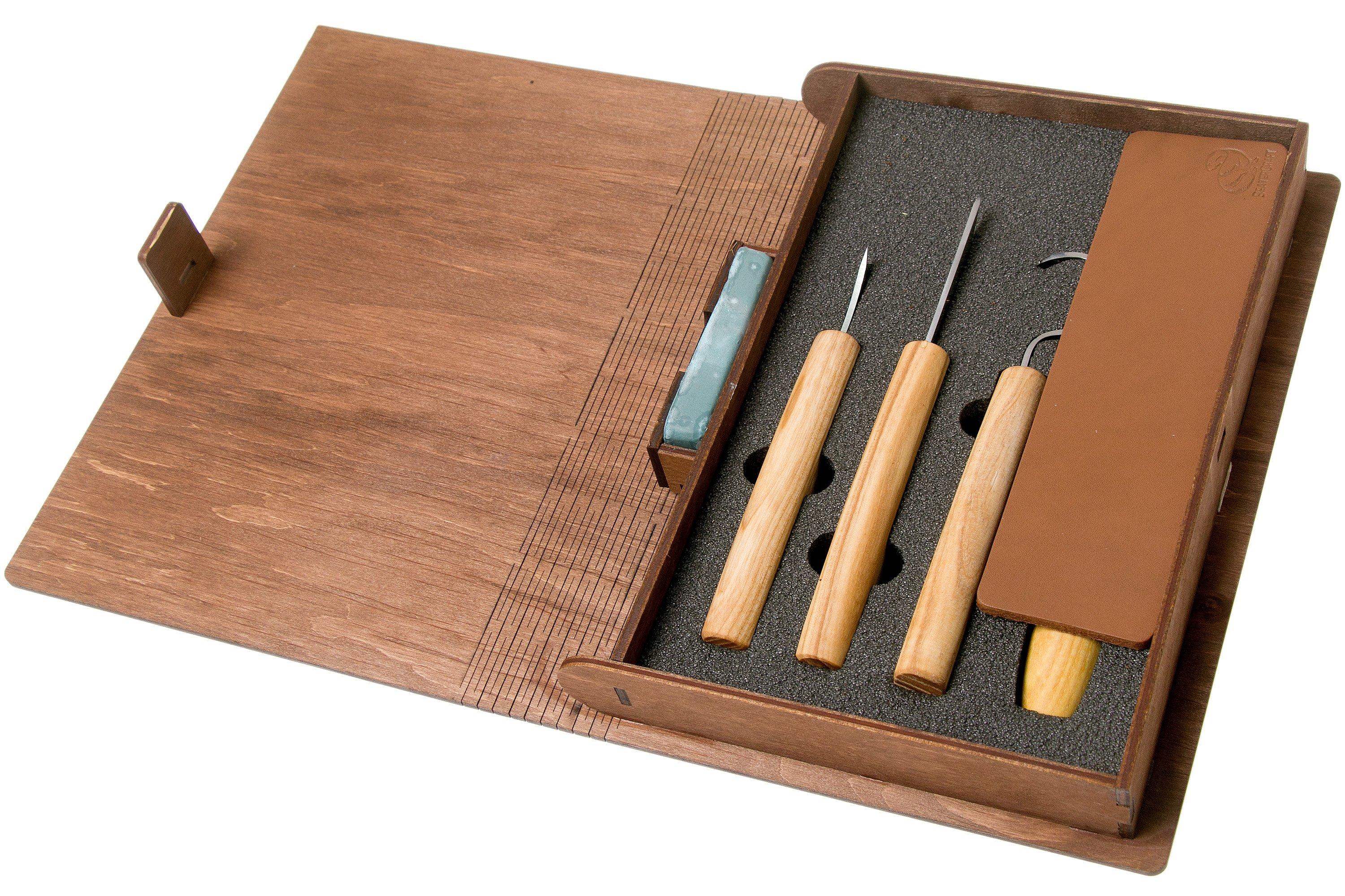 BeaverCraft Spoon Carving Set of 4 S19 Book, wood carving set with ...