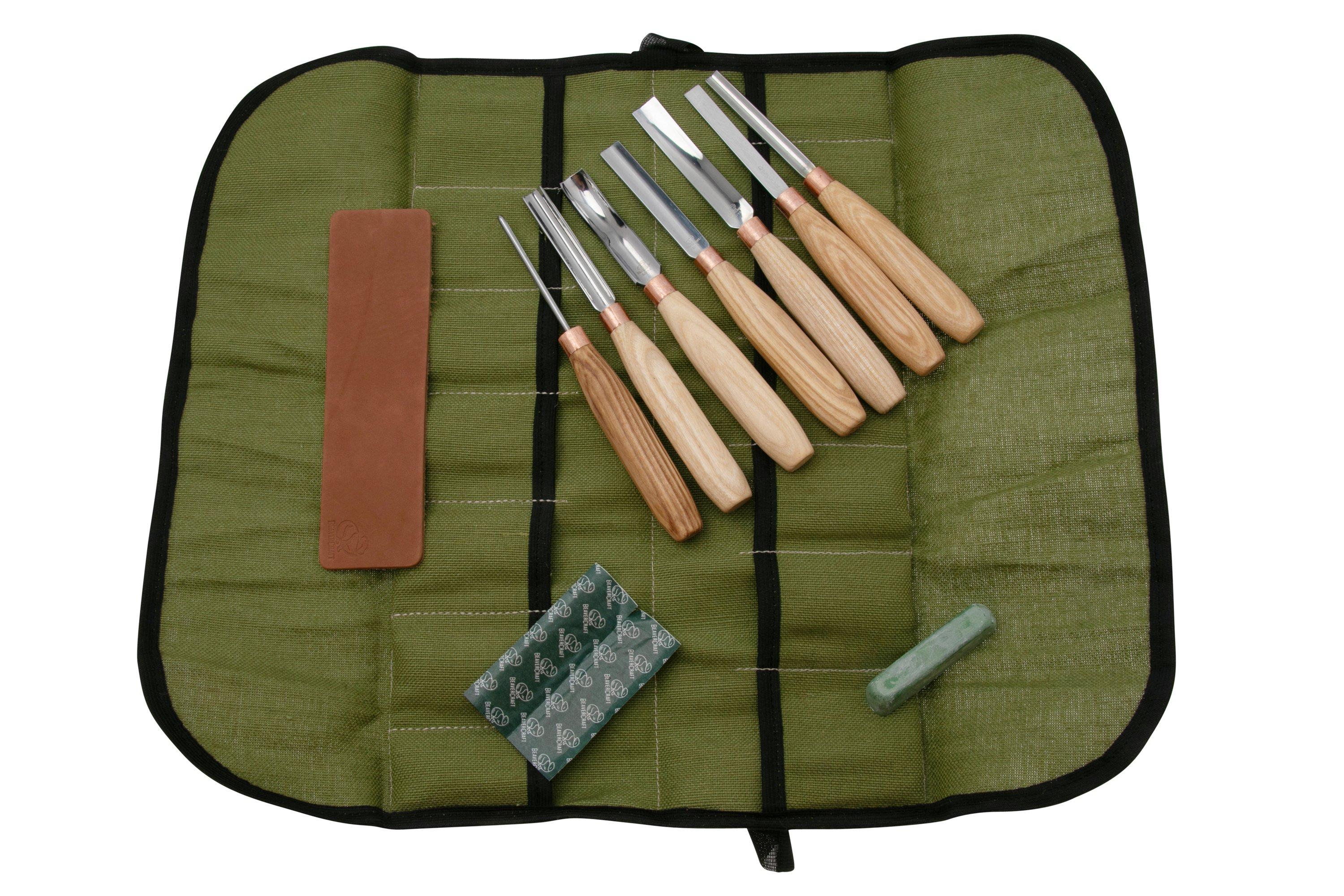 Beavercraft SC03 Wood Carving Gouge Chisel Set Of 7 Tools, set of wood ...