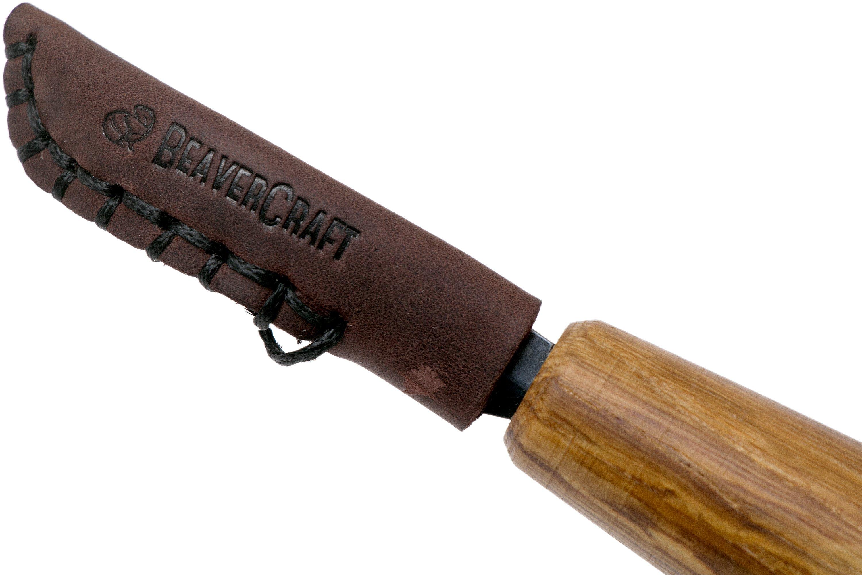 BeaverCraft Open Curve Hook Knife SK4LS, linkshandig lepelmes met ...