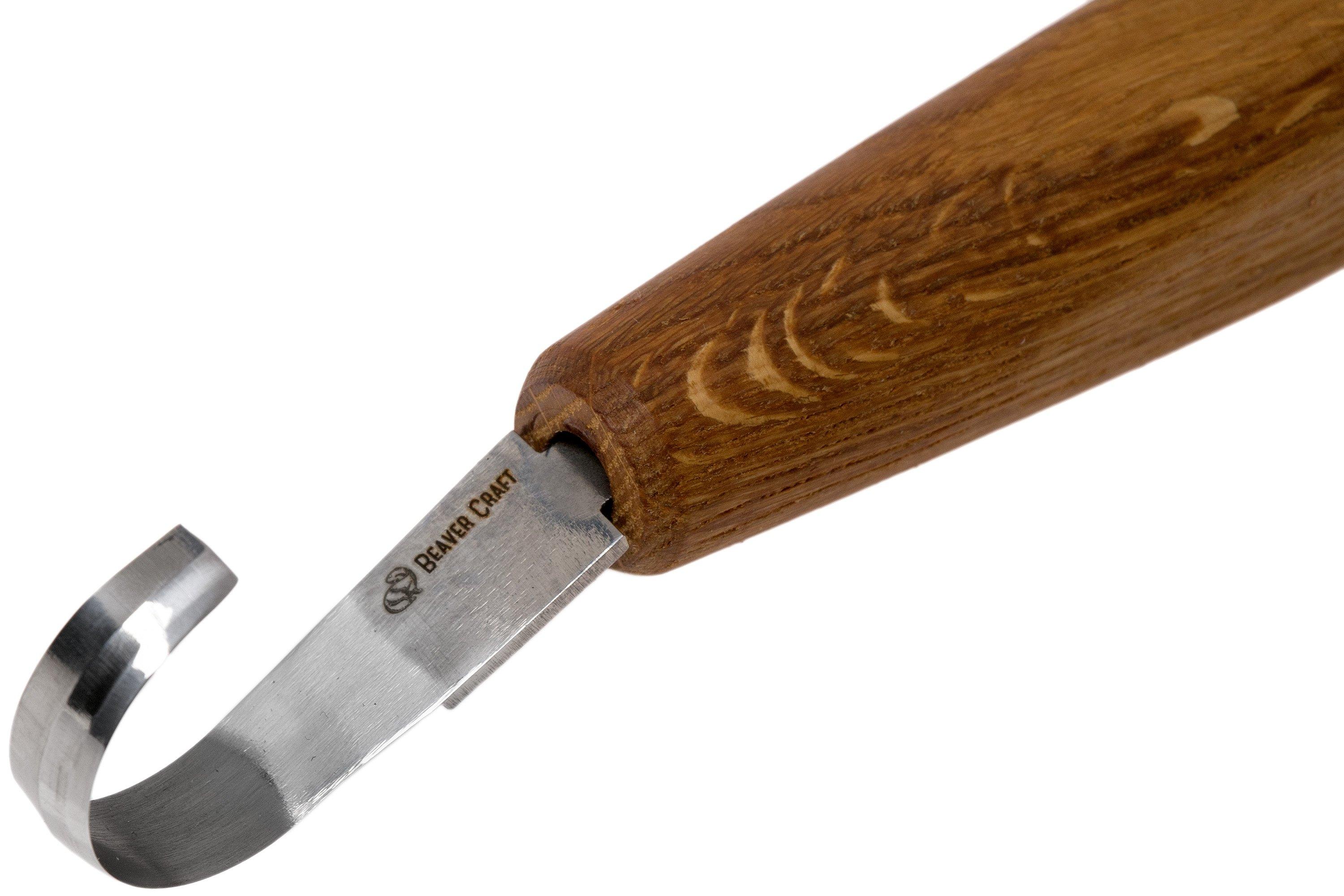 BeaverCraft Oak Spoon Carving Knife Deep Cut SK5R, right-handed ...