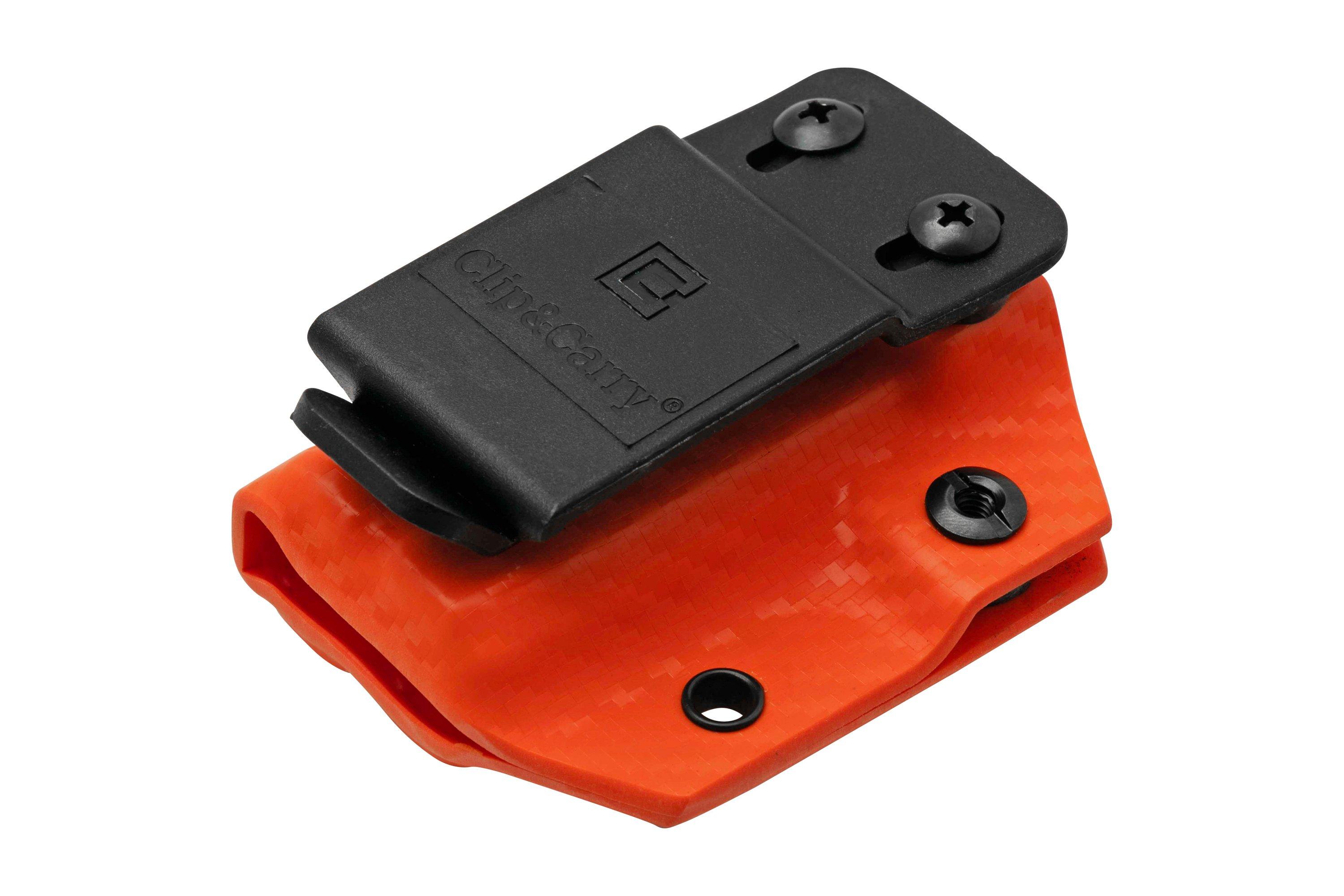 Clip And Carry Kydex Sheath Leatherman Wingman, Sidekick, Rebar, Rev, Carbon Fiber Orange LWING ...