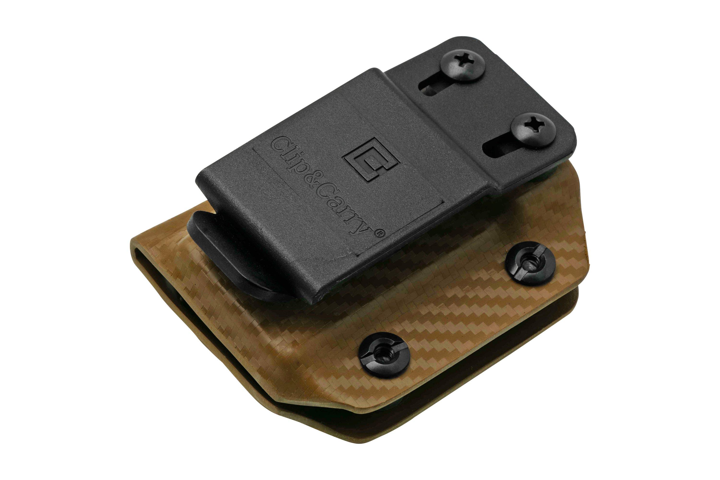 Clip And Carry Kydex Sheath SOG Powerlock, Carbon Fiber Brown SPWRLK-CF ...