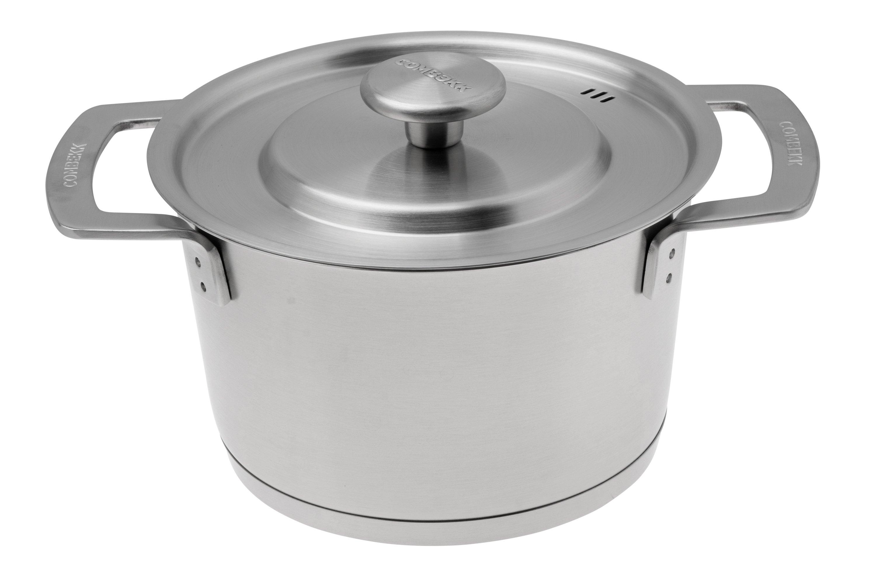 Combekk S-S 151102 Recycled Stainless Steel, cooking pot with lid, 16 ...