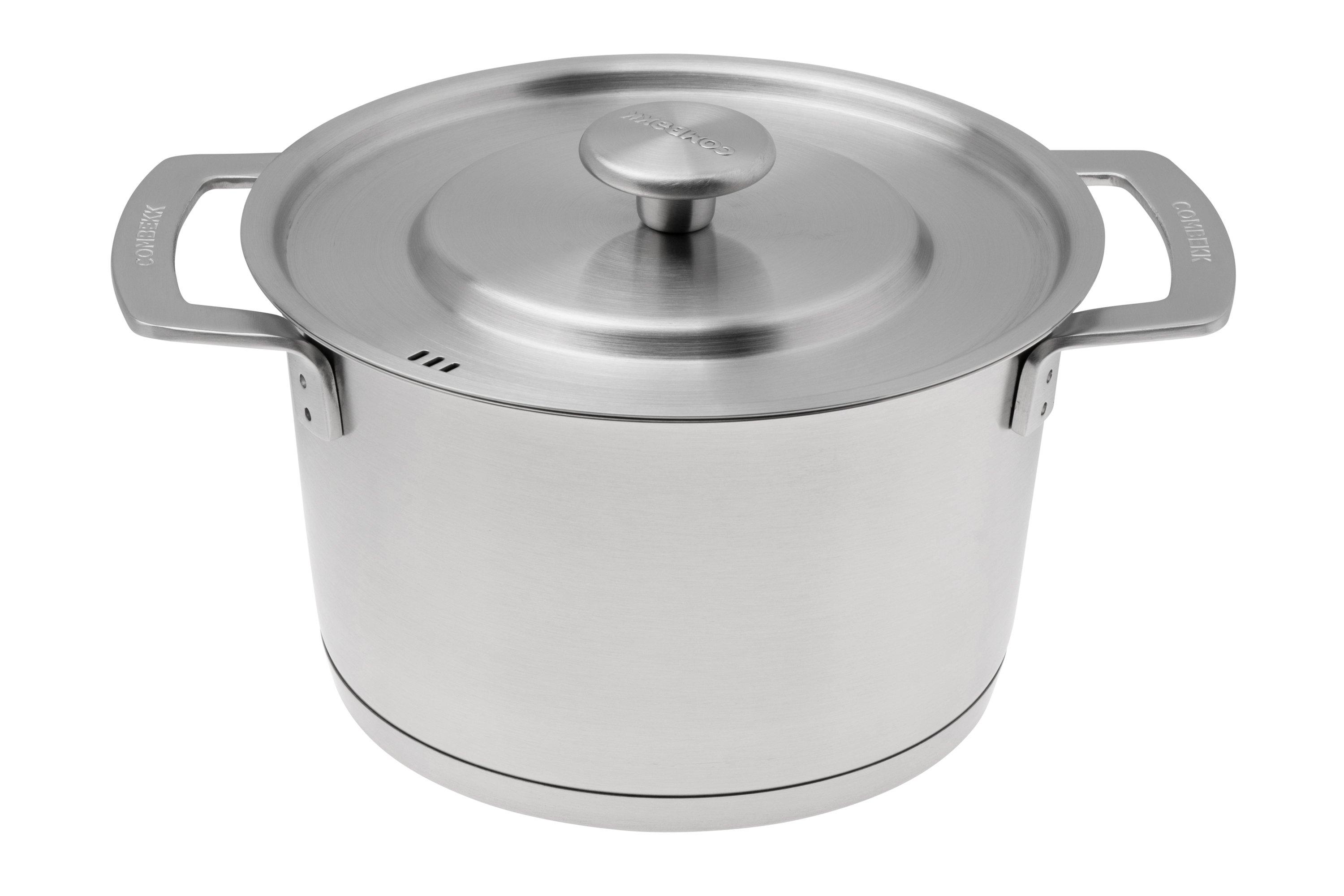 Combekk S-S 151103 Recycled Stainless Steel, cooking pot with lid, 18 ...