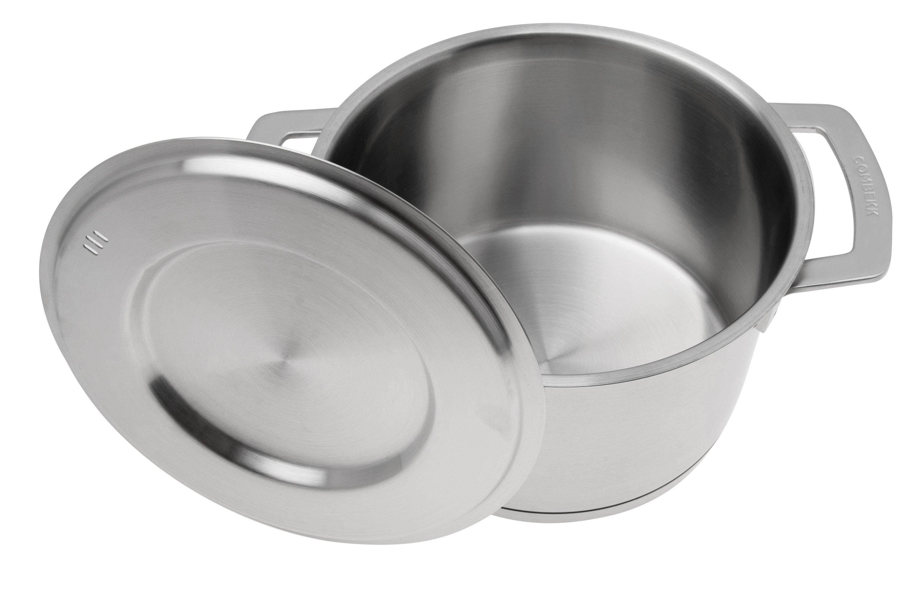 Combekk S-S 151103 Recycled Stainless Steel, cooking pot with lid, 18 ...