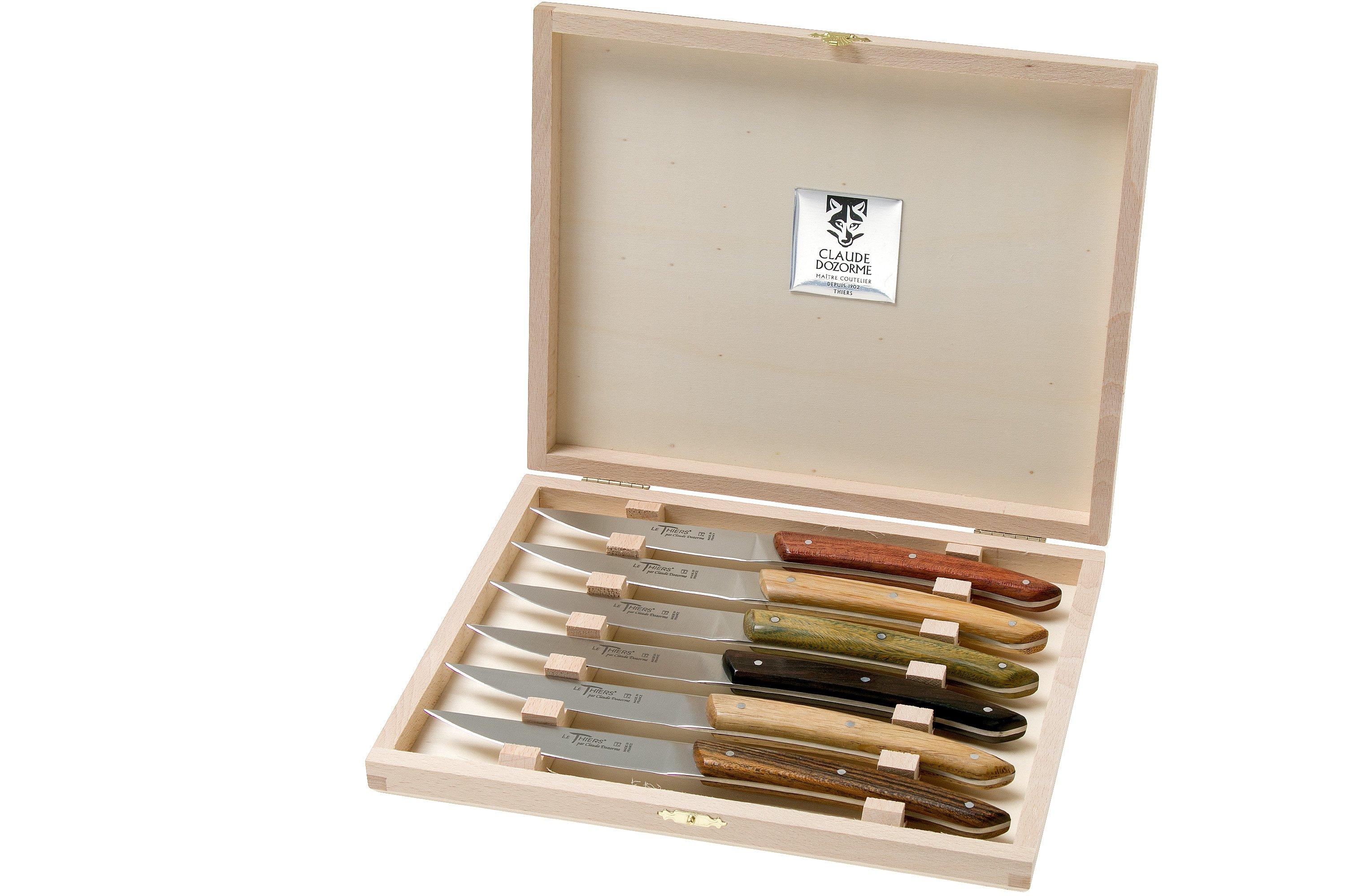 Claude Dozorme Le Thiers steak knife set 6-piece, different types of ...