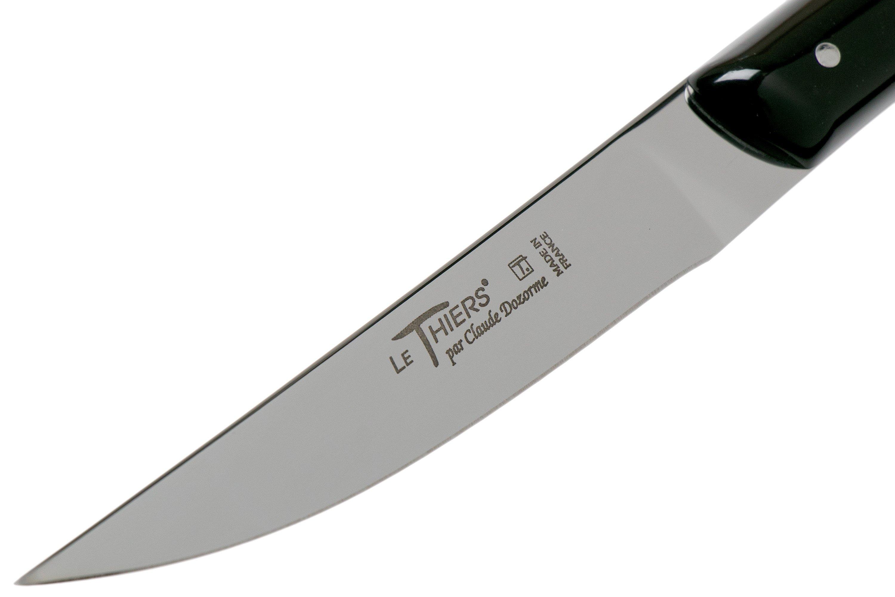 Claude Dozorme Le Thiers steak knife set 6-piece, polished black ...