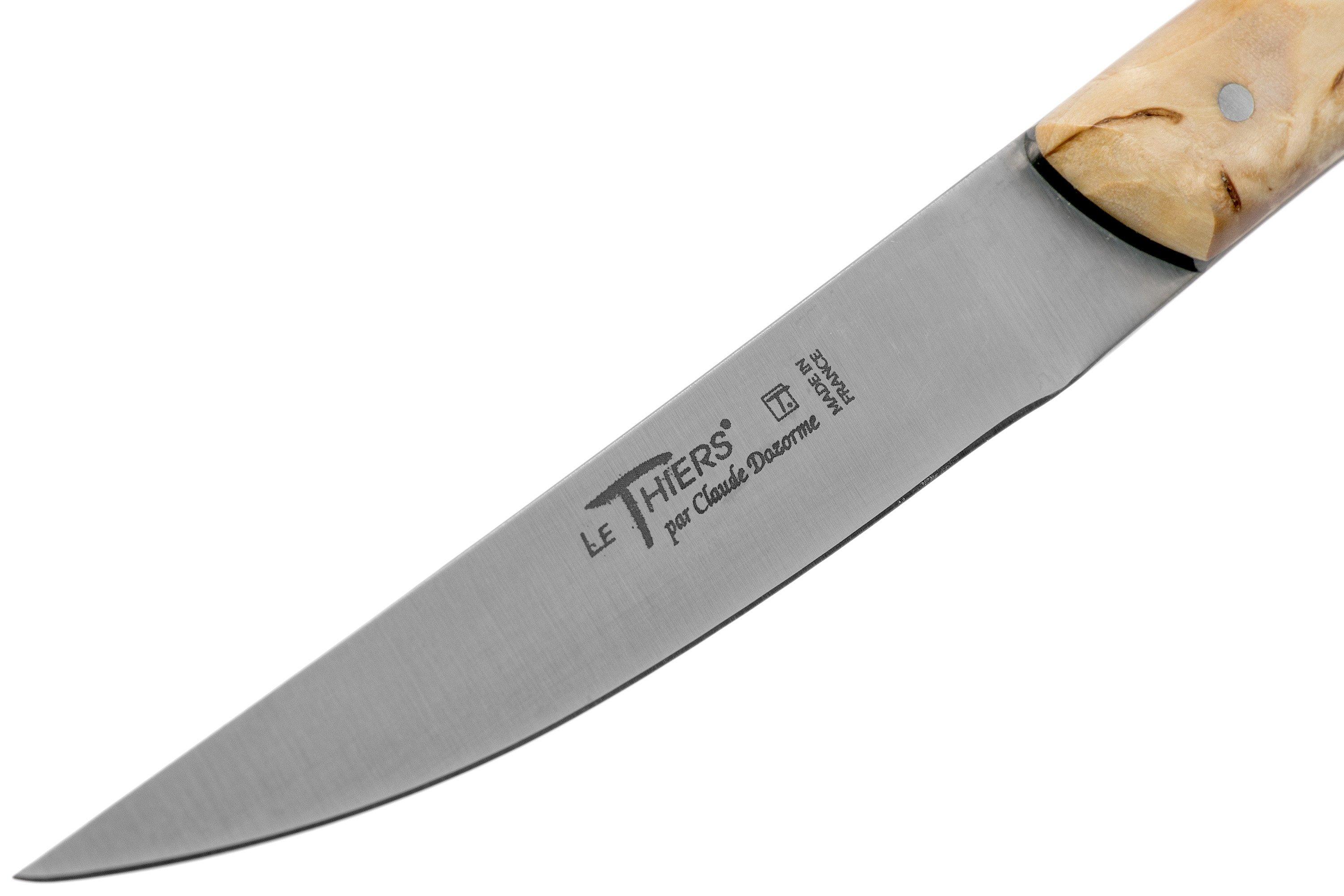 Claude Dozorme Le Thiers steak knife set 4-piece, birch wood black ...