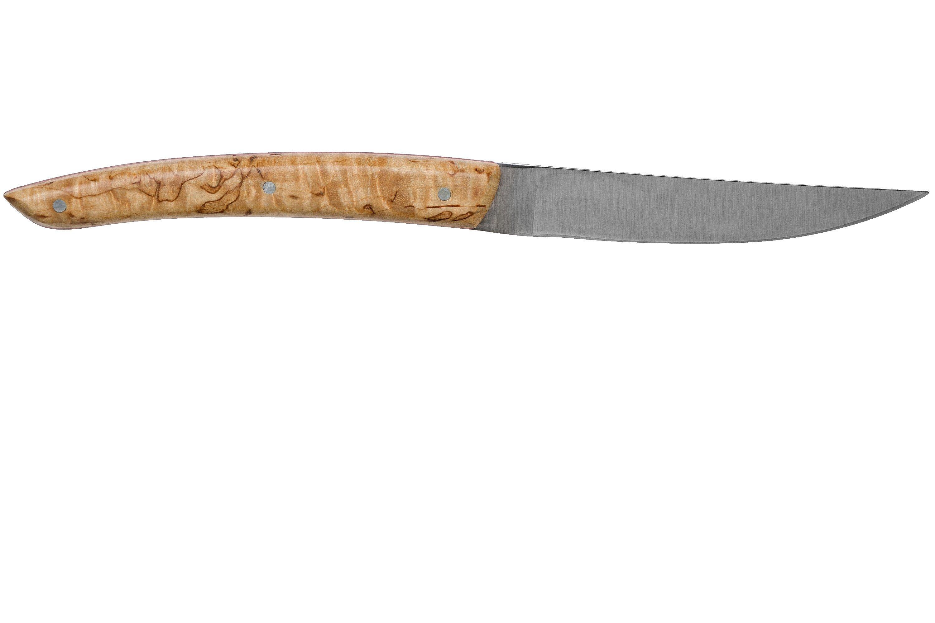 Claude Dozorme Le Thiers steak knife set 4-piece, birch wood red ...