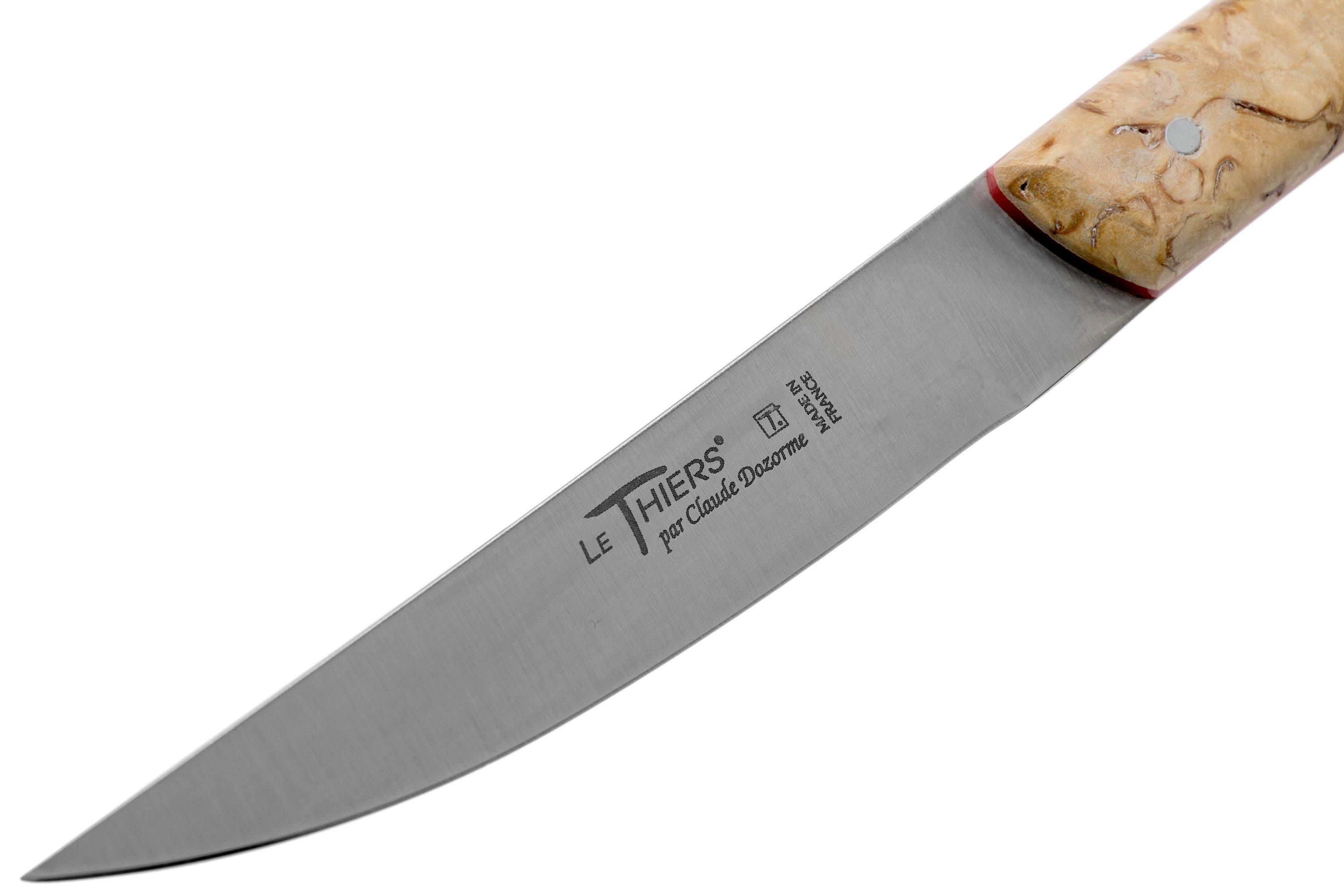 Claude Dozorme Le Thiers steak knife set 4-piece, birch wood red ...