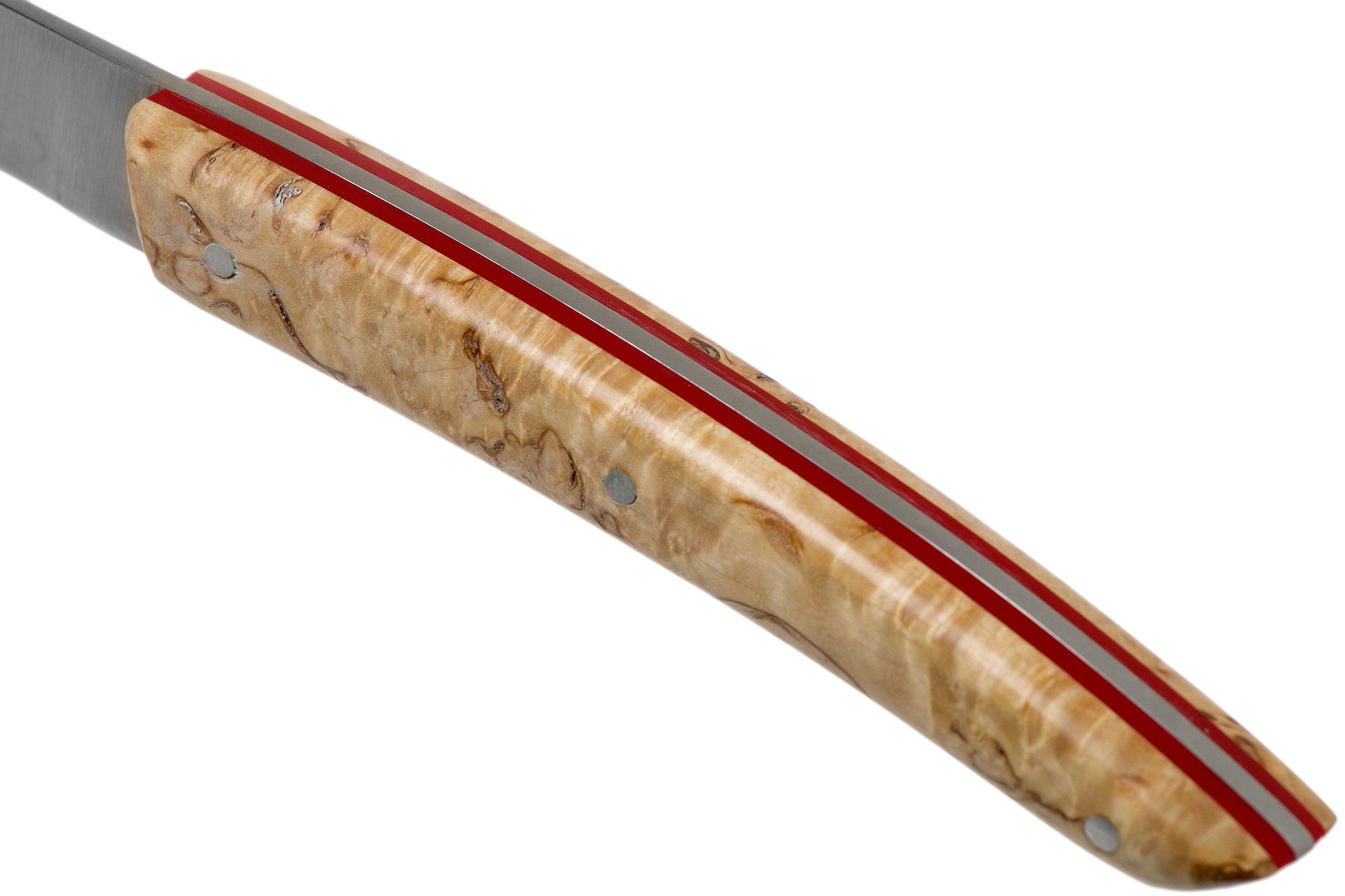 Claude Dozorme Le Thiers steak knife set 4-piece, birch wood red ...