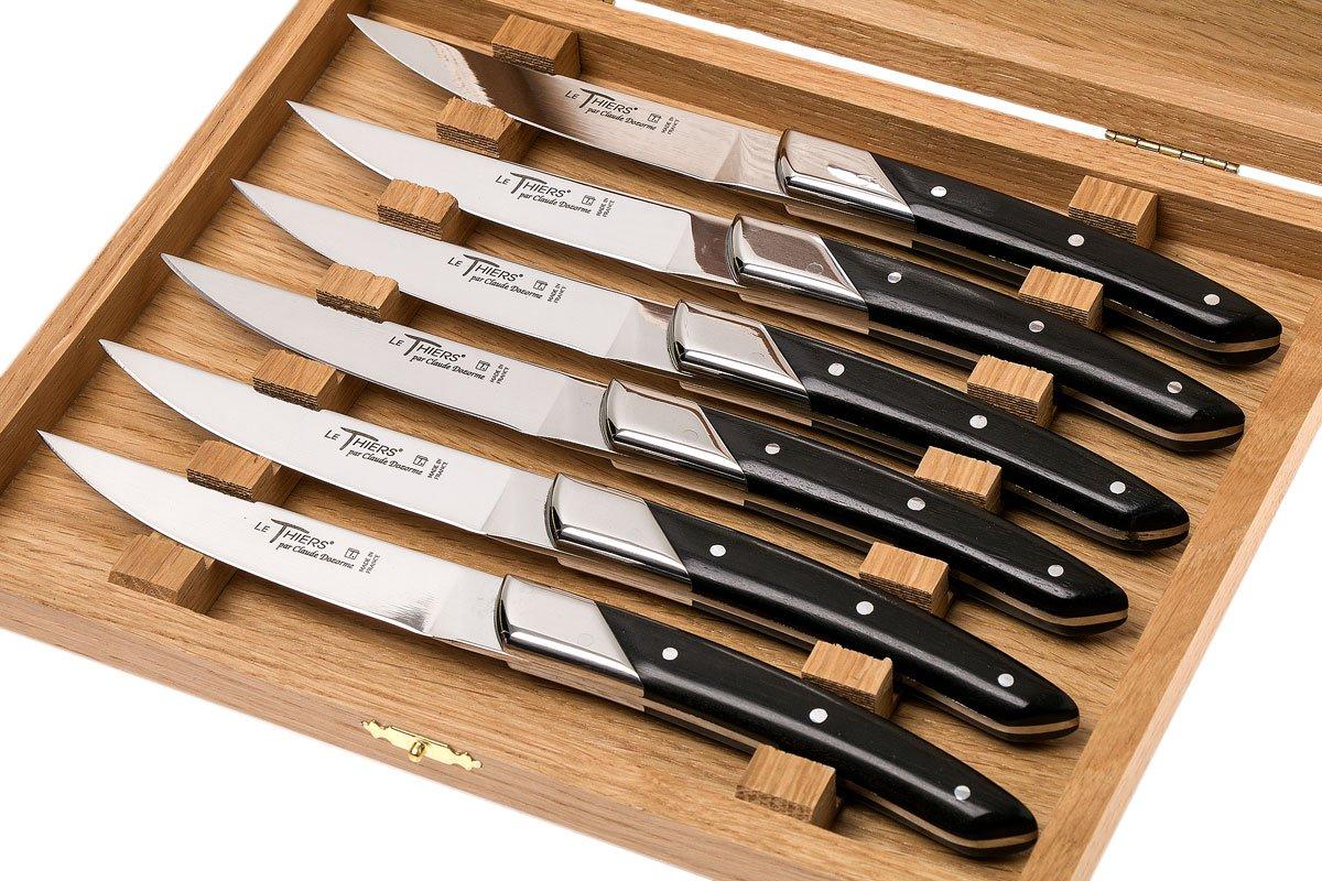 Claude Dozorme Le Thiers Coffret de couteaux à steak 6 pièces, Ébène ...