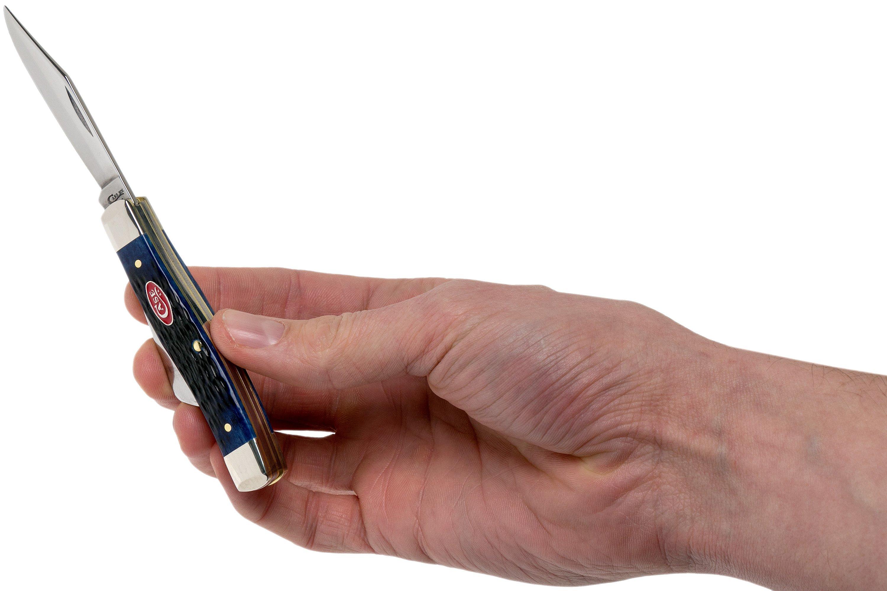 Case Medium Stockman Navy Blue Bone, Rogers Jig, 7049 63032 SS navaja ...