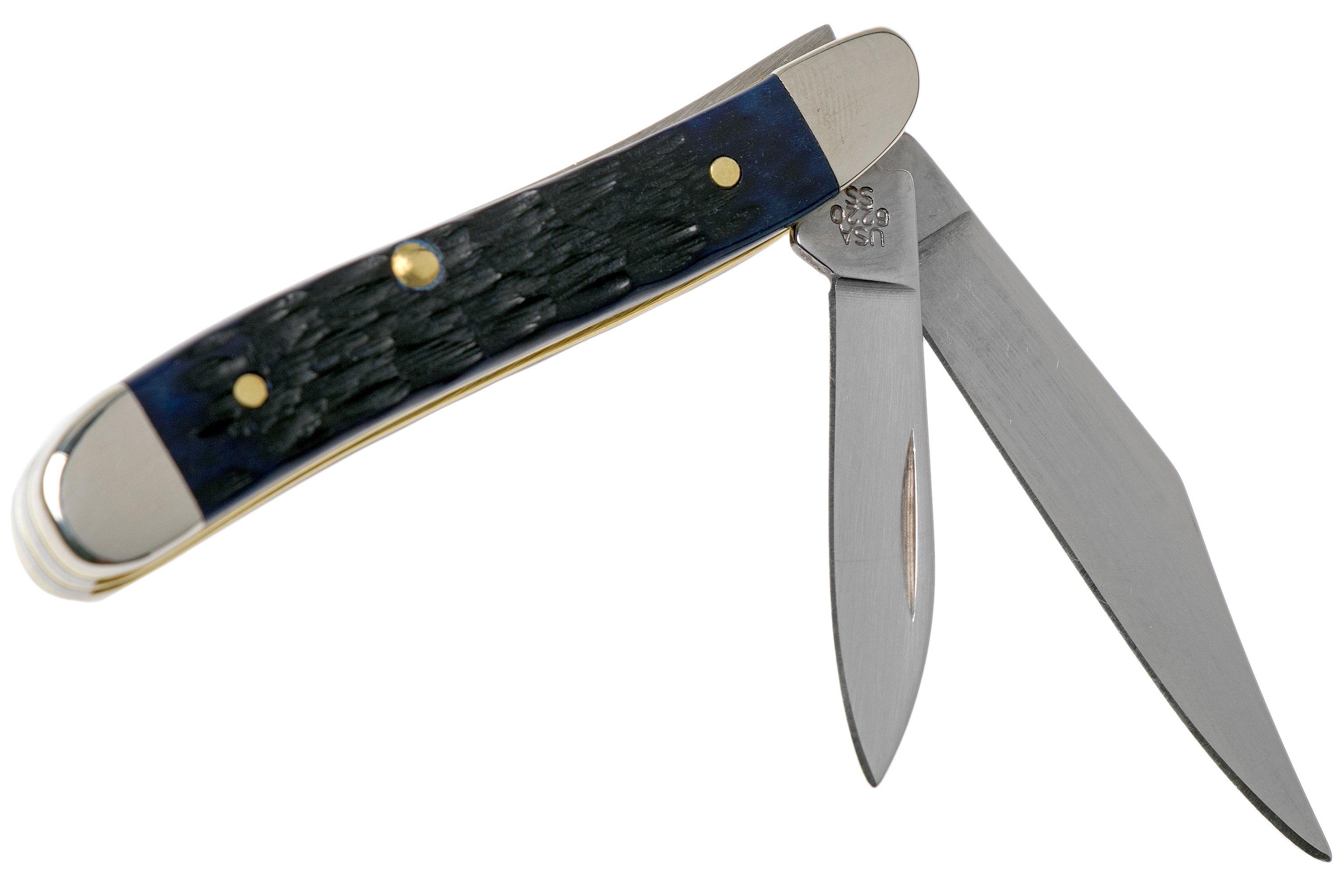 Case Peanut Navy Blue Bone, Rogers Jig, 07314, 6220 SS pocket knife ...