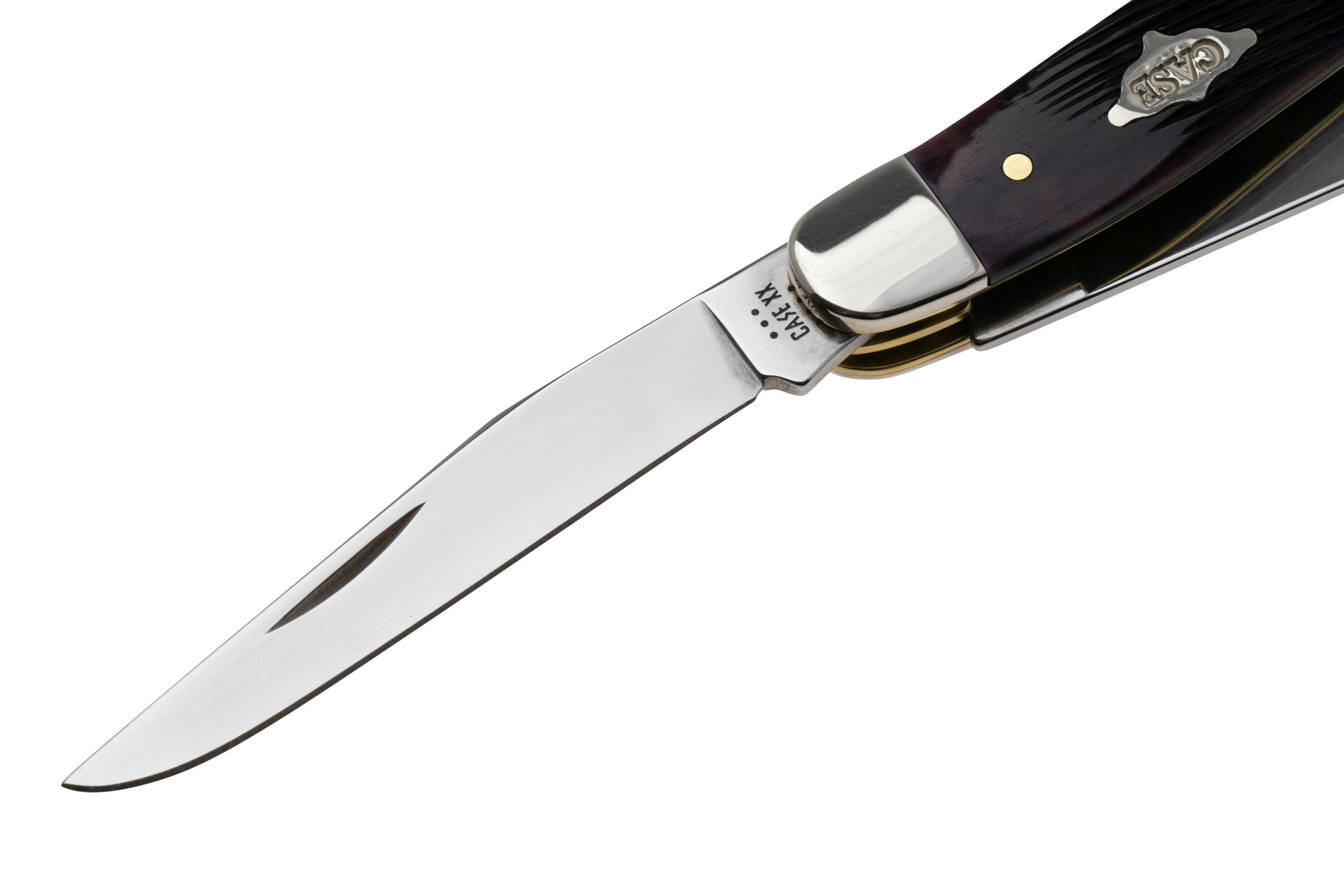 Case Medium Stockman 09701 Purple Bone, Barnboard Jig 6318 SS zakmes ...