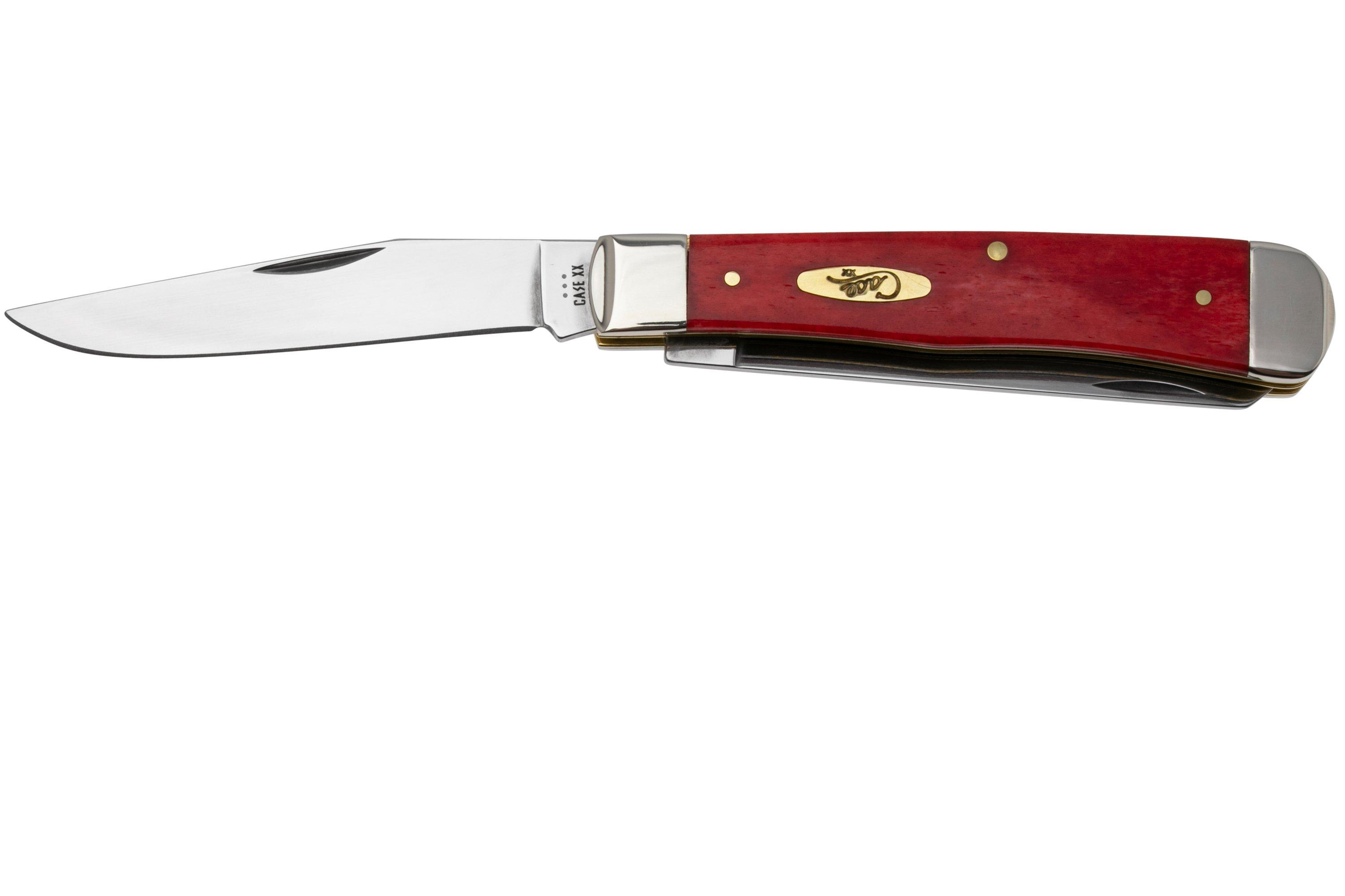 Case Trapper 10760 Smooth Dark Red Bone, Pinched Bolsters 6254 SS ...