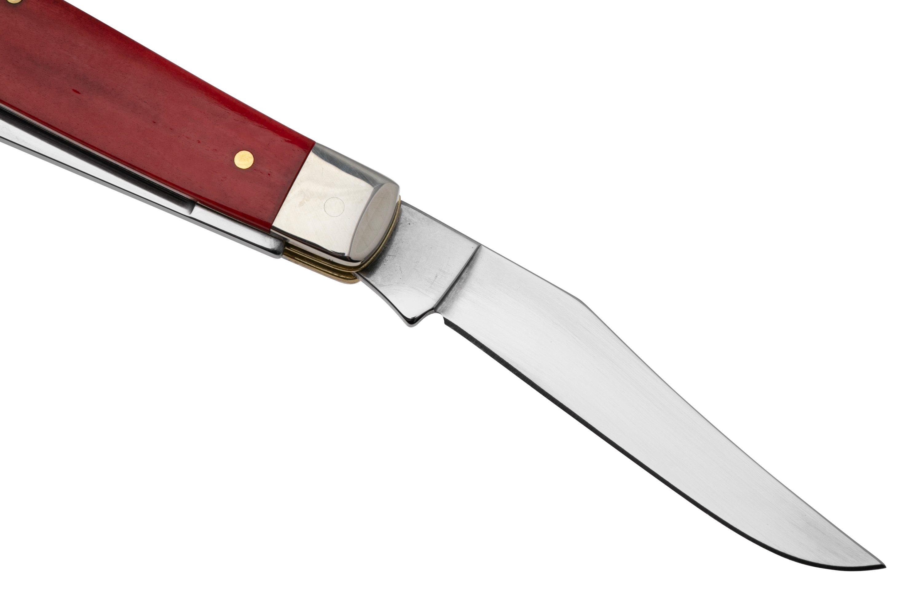 Case Mini Trapper 10761 Smooth Dark Red Bone, Pinched Bolsters 6207 SS ...
