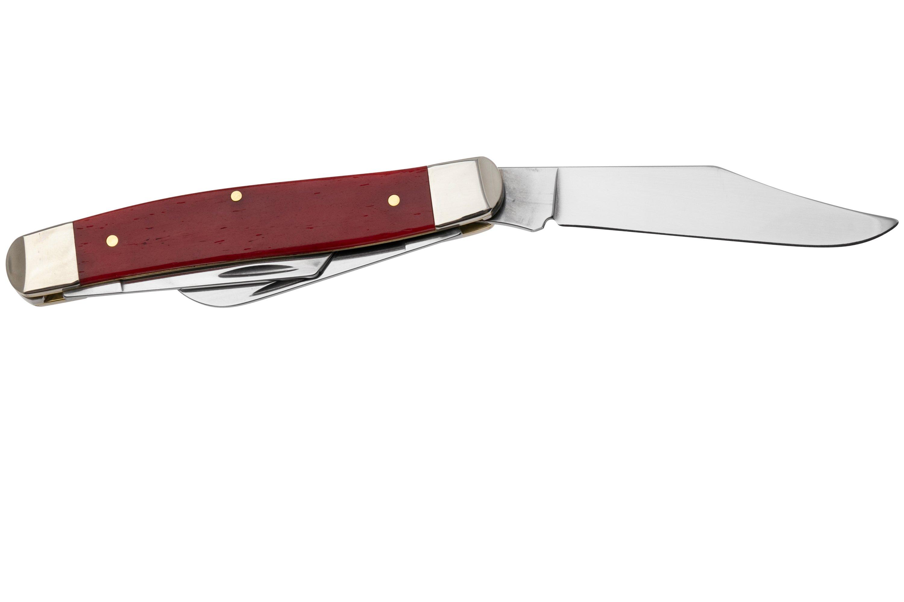 Case Stockman 10764 Smooth Dark Red Bone, Pinched Bolsters 6347 SS ...