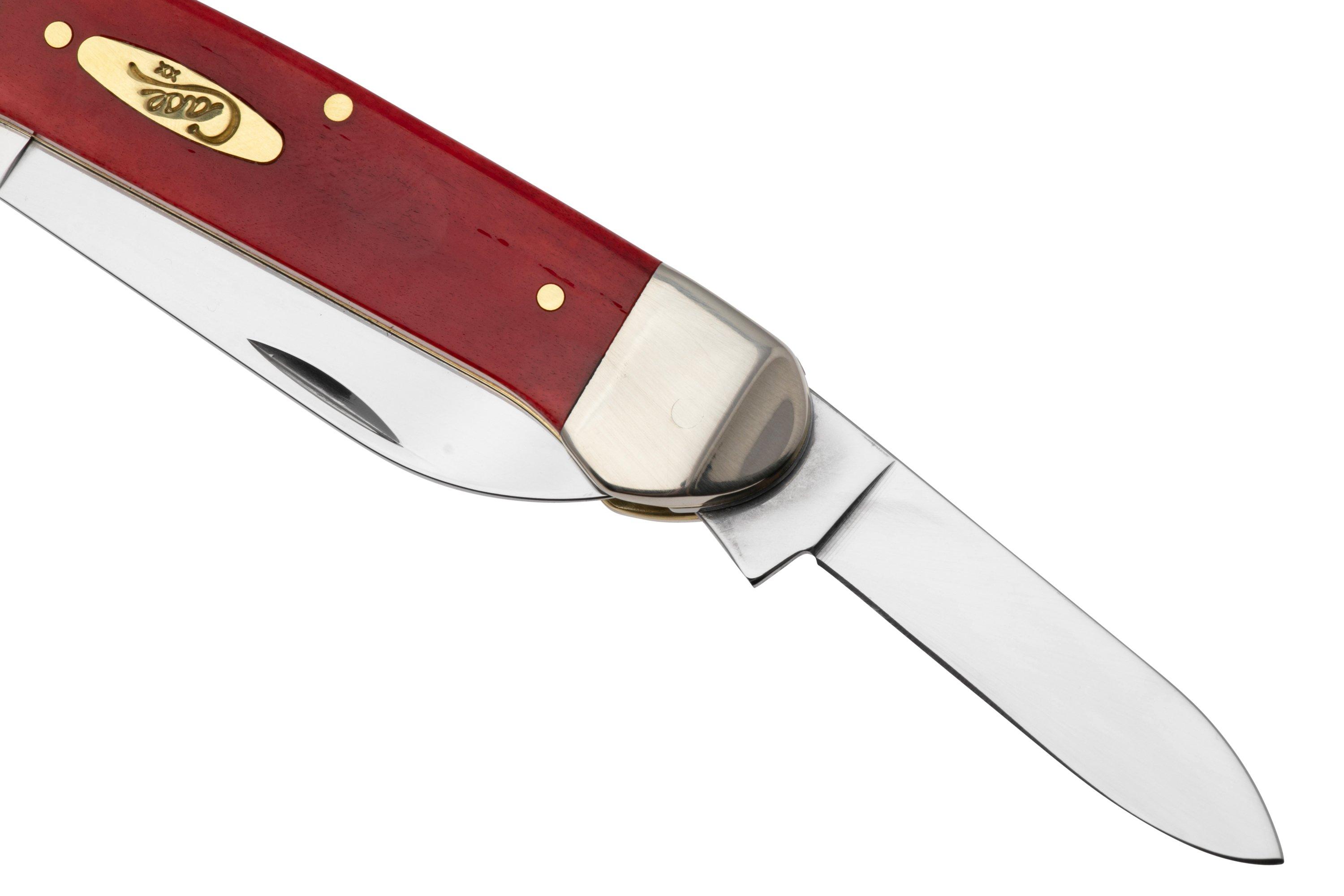 Case Canoe 10765 Smooth Dark Red Bone, Pinched Bolsters 62131 SS pocket ...