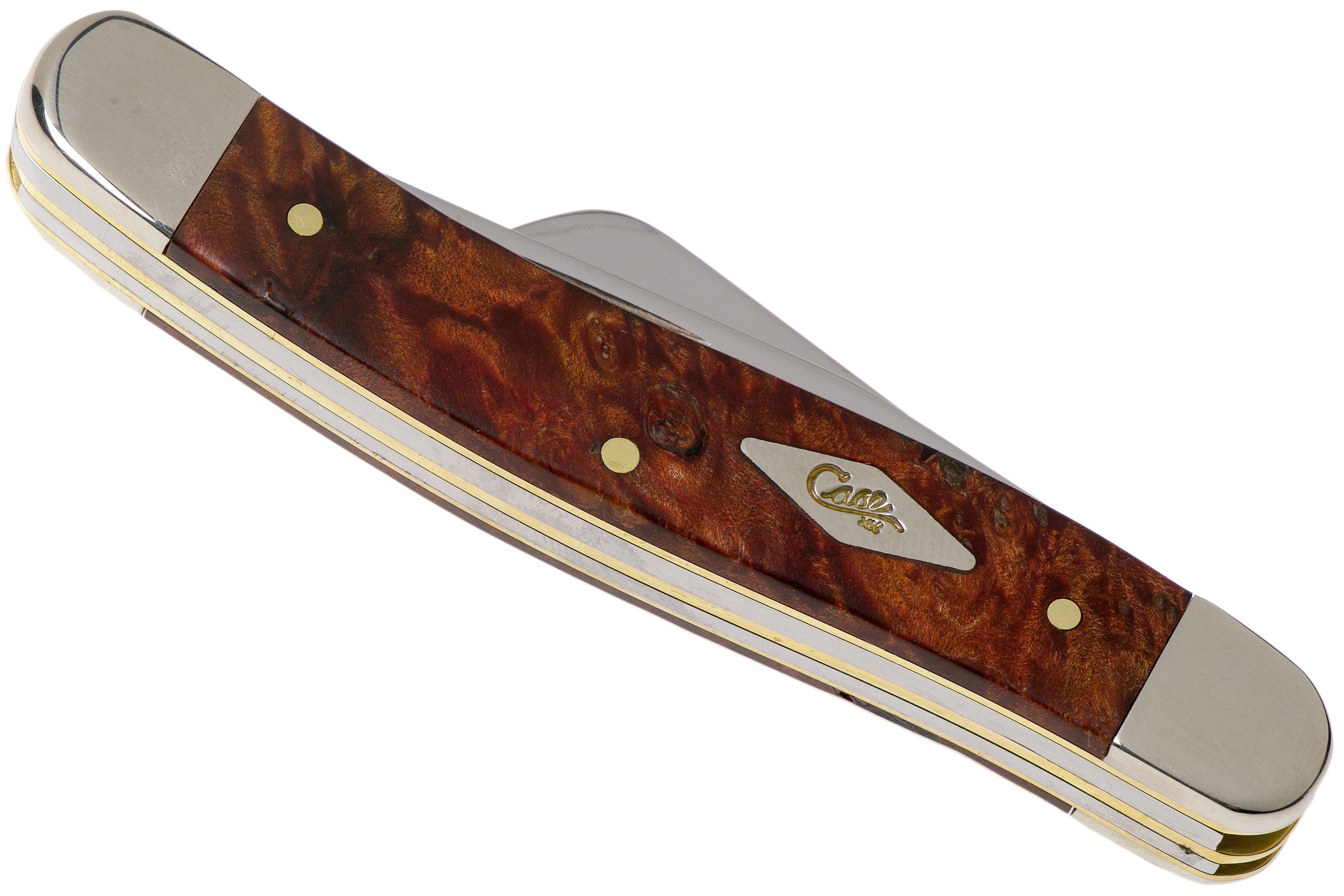 Case Medium Stockman Autumn Maple Burl Wood, 11541, 7318 SS zakmes ...