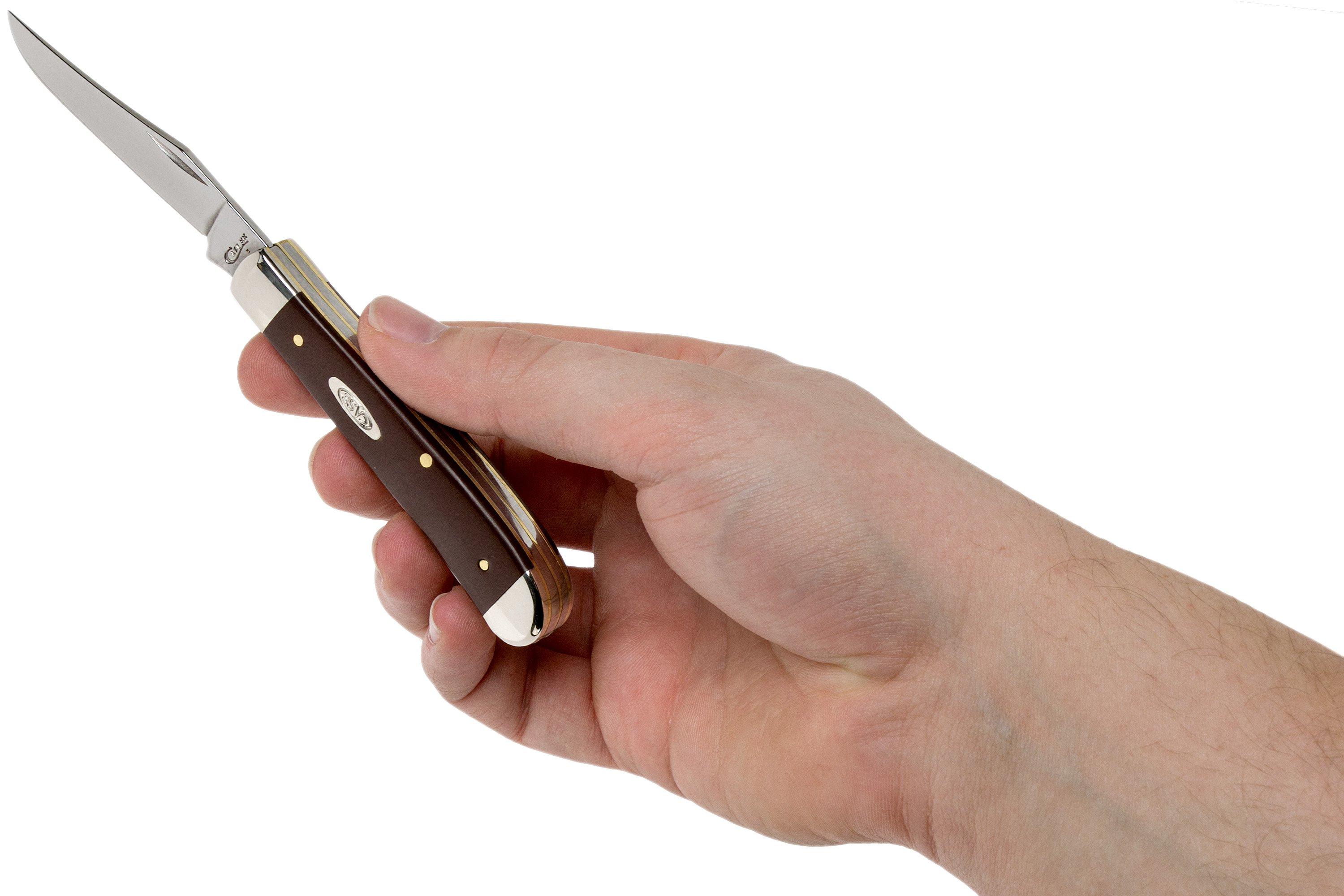 Case Mini Trapper Smooth Brown Synthetic, 11794, 4207 SS pocket knife ...