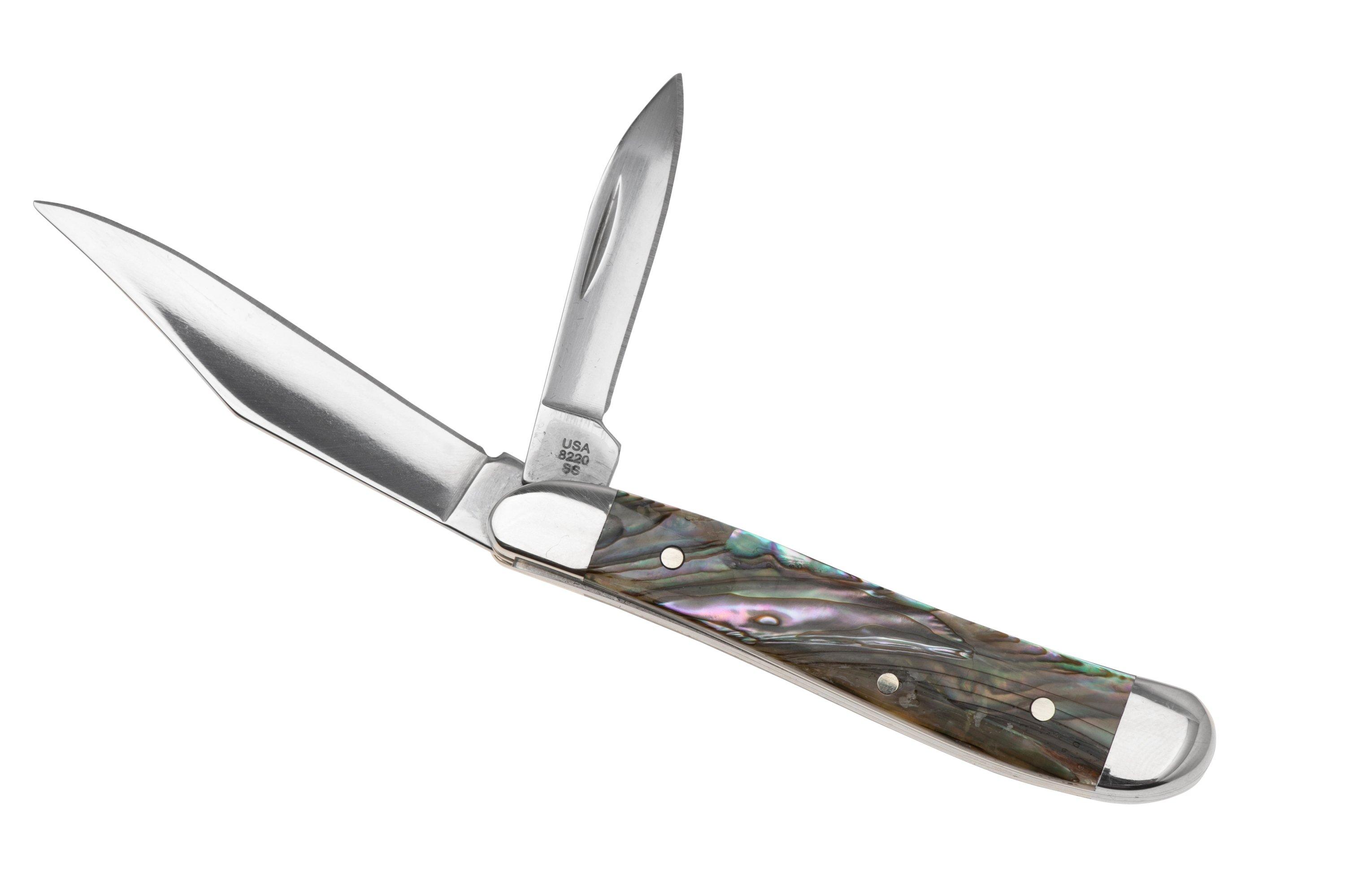 Case Peanut 12025 Smooth Abalone, 8220 Stainless Steel, Velvet Box ...