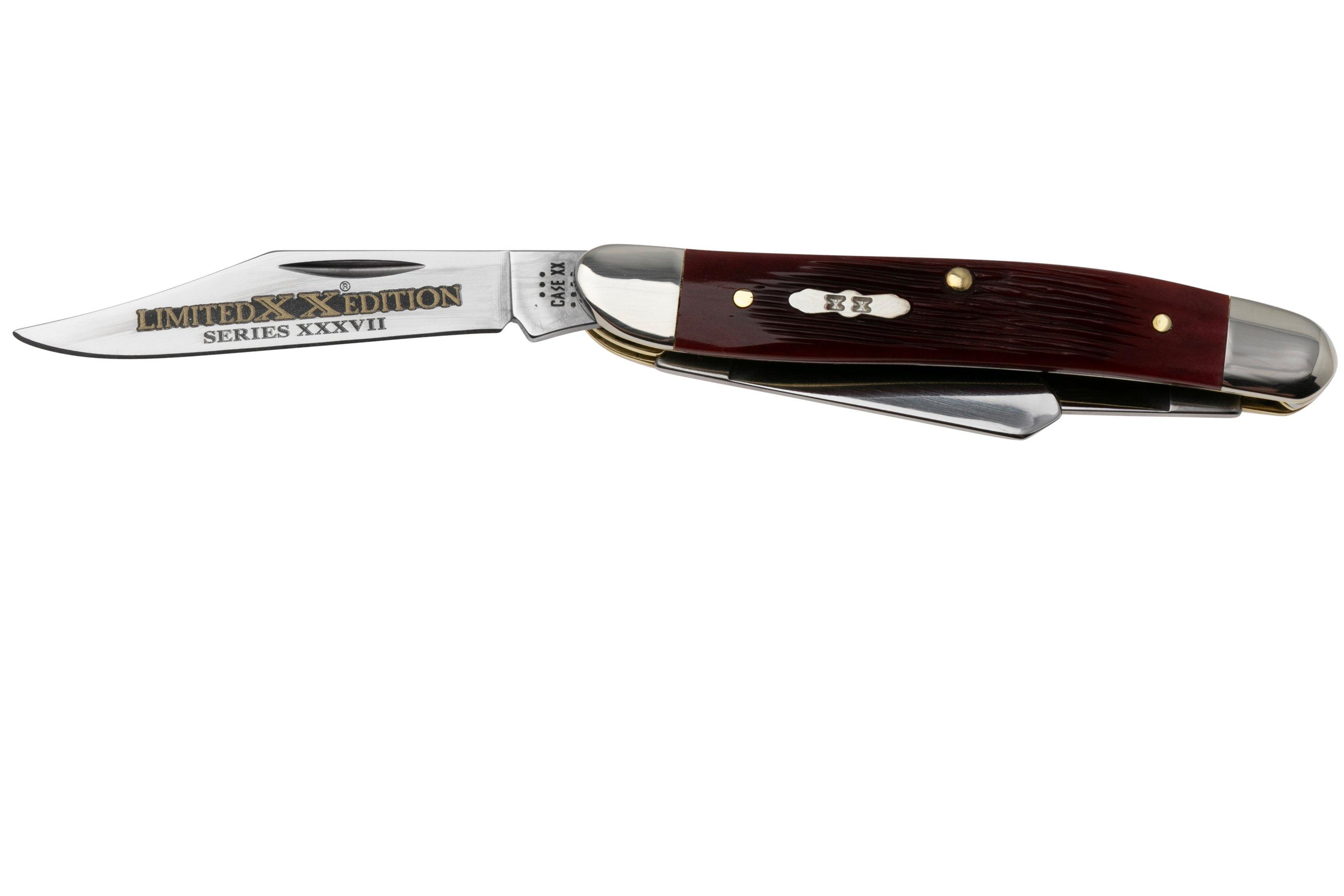 Case Medium Stockman 12210 Old Red Bone Barnboard Jig, couteau de poche ...