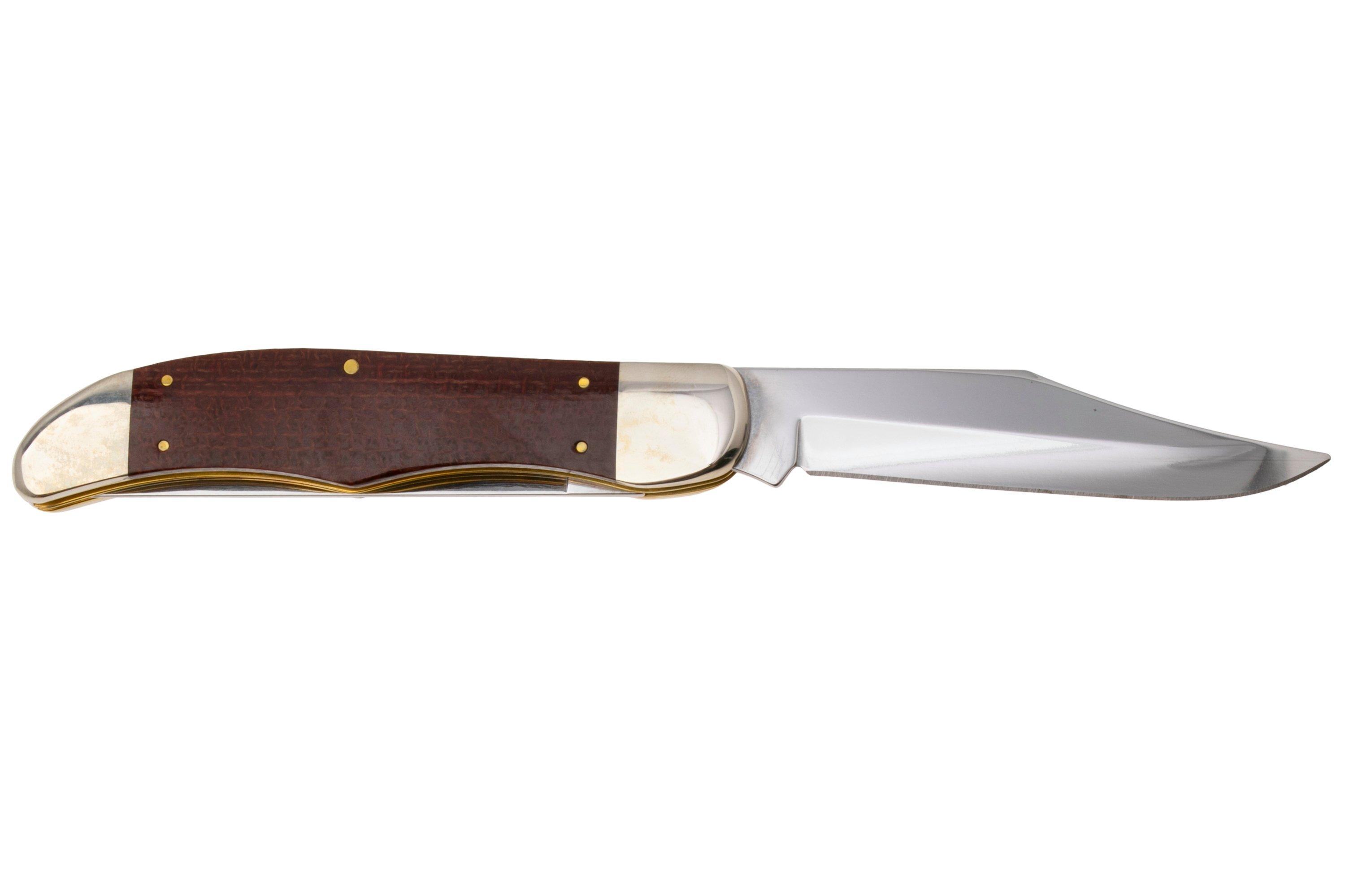 Case Folding Hunter, Smooth Dark Red Burlap Micarta, 12274, 10265 ...