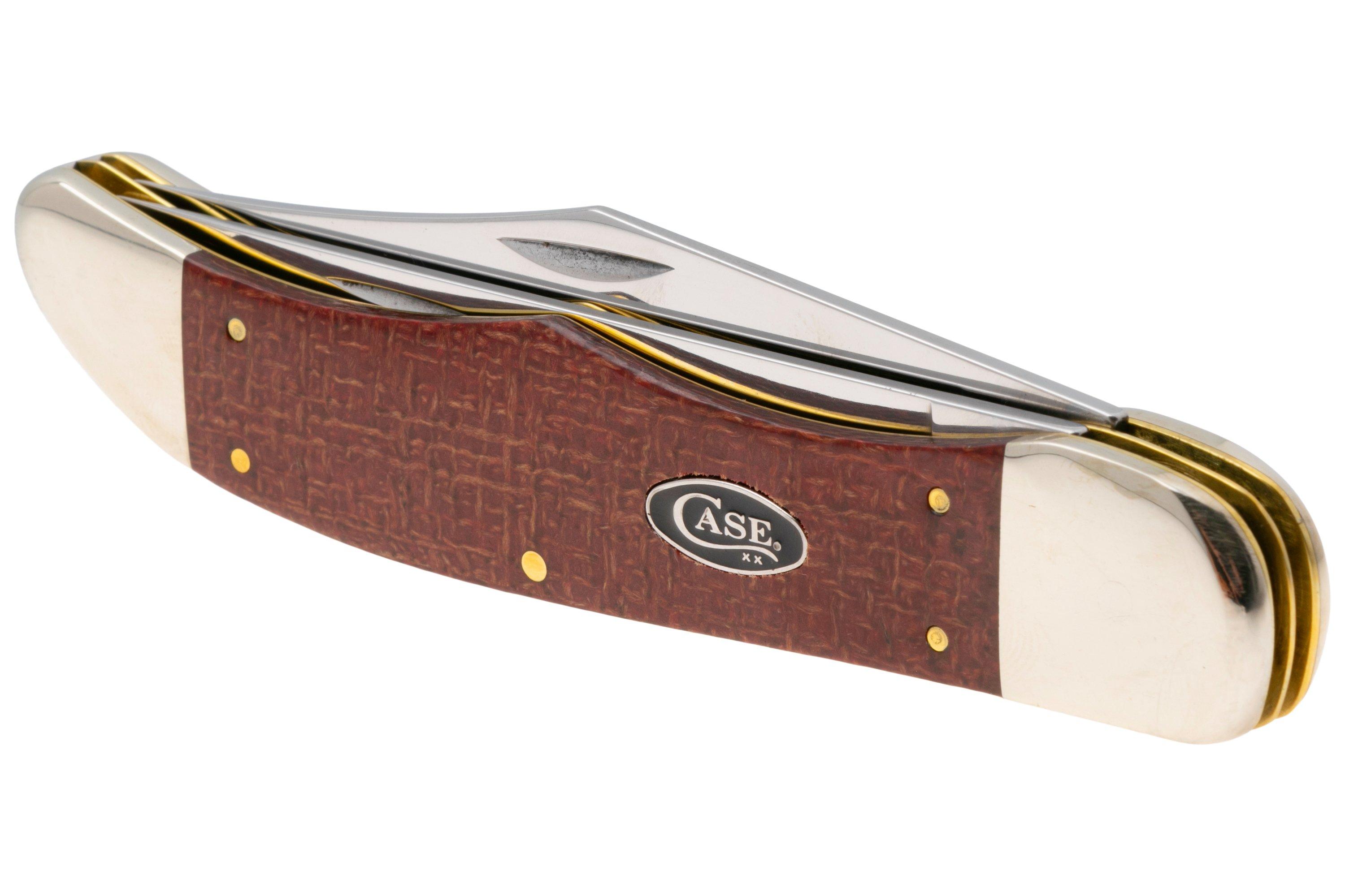 Case Folding Hunter, Smooth Dark Red Burlap Micarta, 12274, 10265 CS zakmes | Voordelig kopen ...