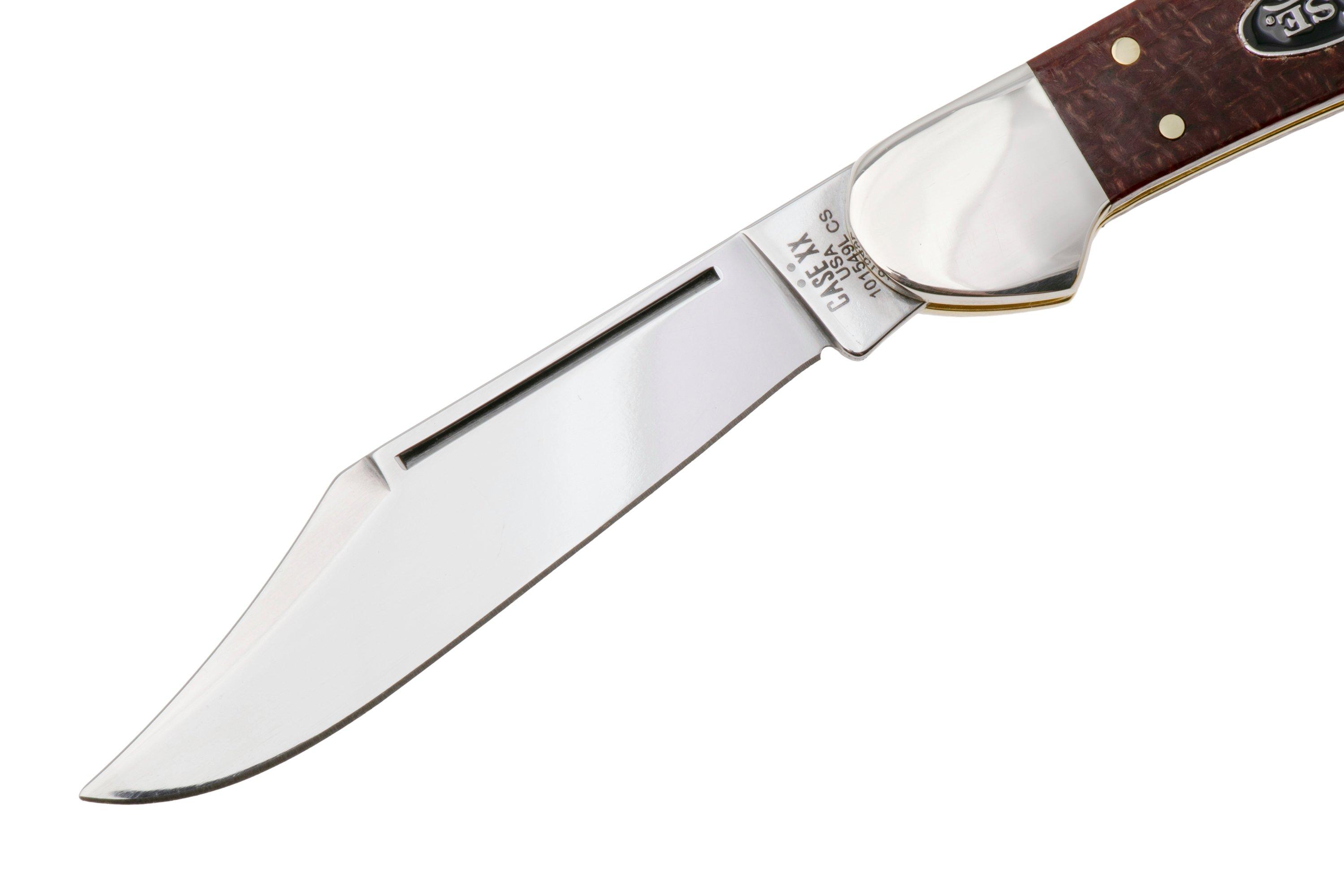 Case CopperLock Smooth Dark Red Burlap Micarta, 12275, 101549L Carbon ...