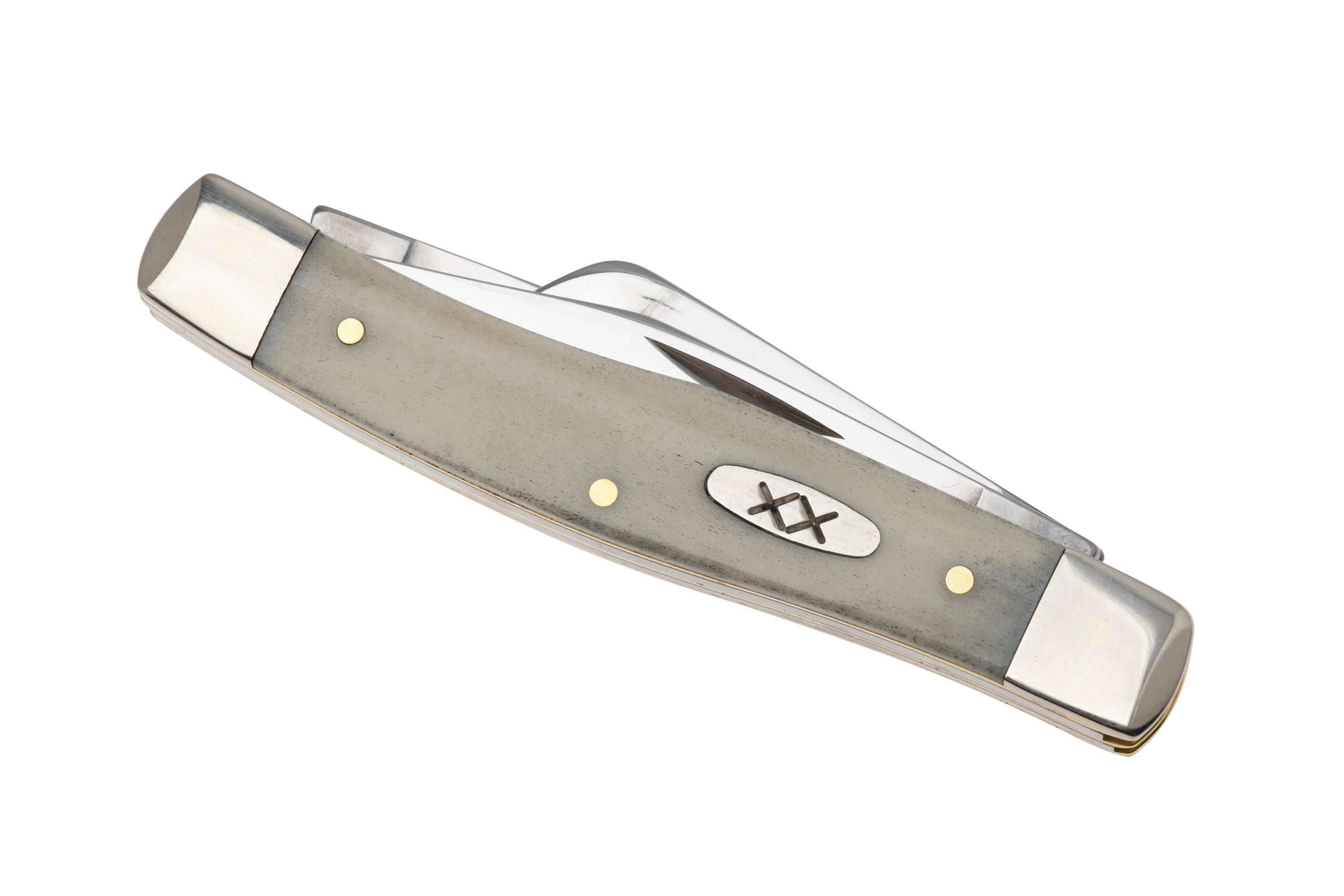 Case Medium Stockman 13311 Smooth Natural Bone 63032 Stainless Steel ...