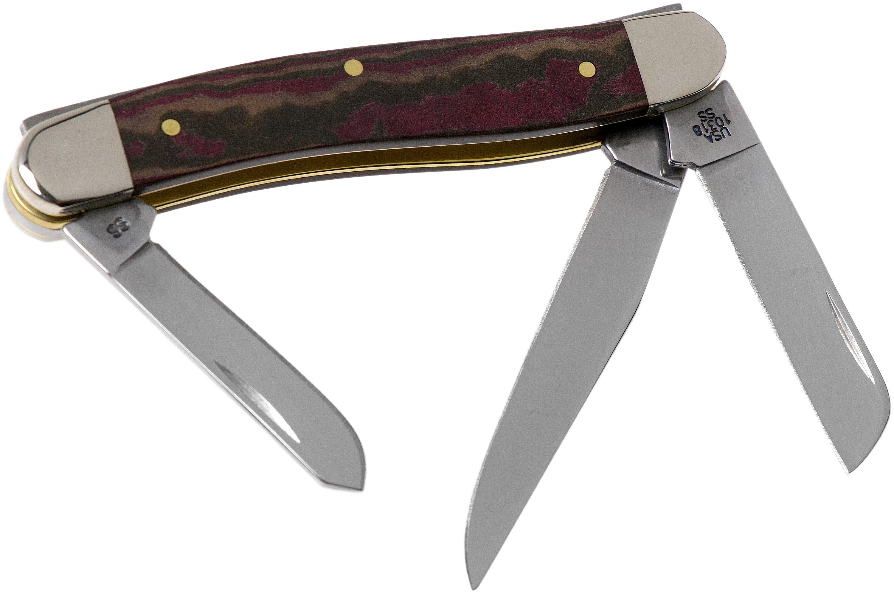 Case Medium Stockman Rustic Red Richlite, 13622, 10318 SS pocket knife ...