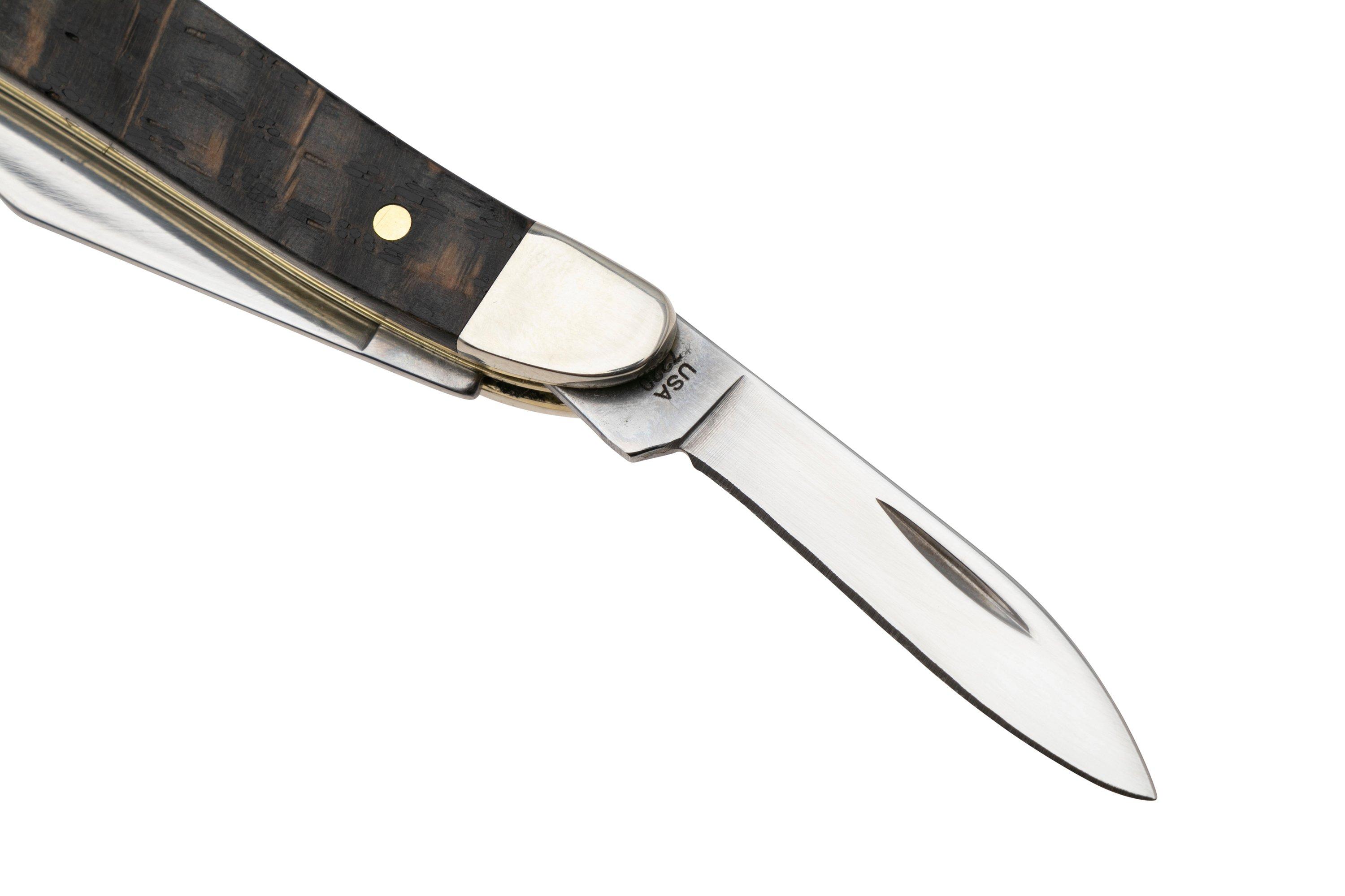 Case Peanut 14005 Smooth Black Curly Oak Wood 7220 SS, pocket knife ...