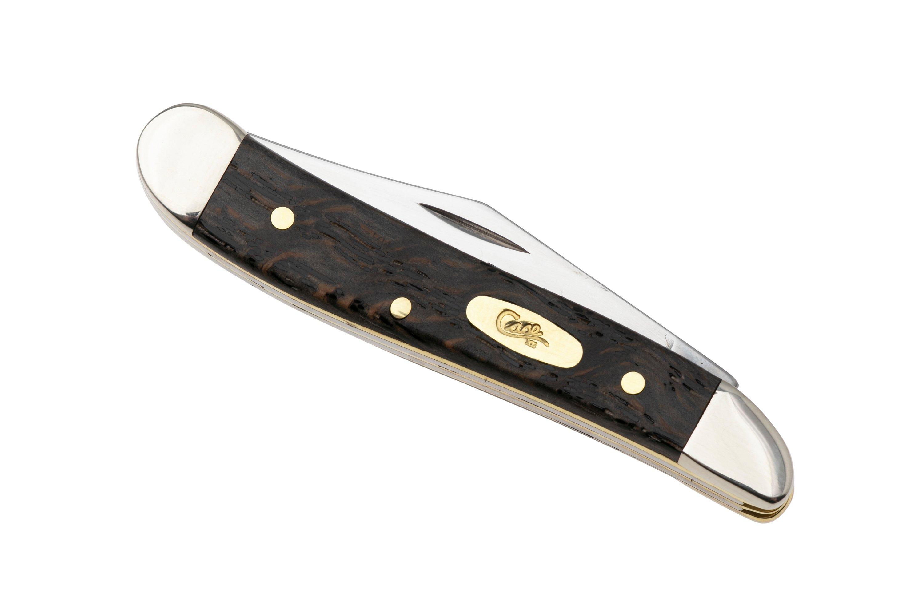 Case Peanut 14005 Smooth Black Curly Oak Wood 7220 SS, pocket knife ...