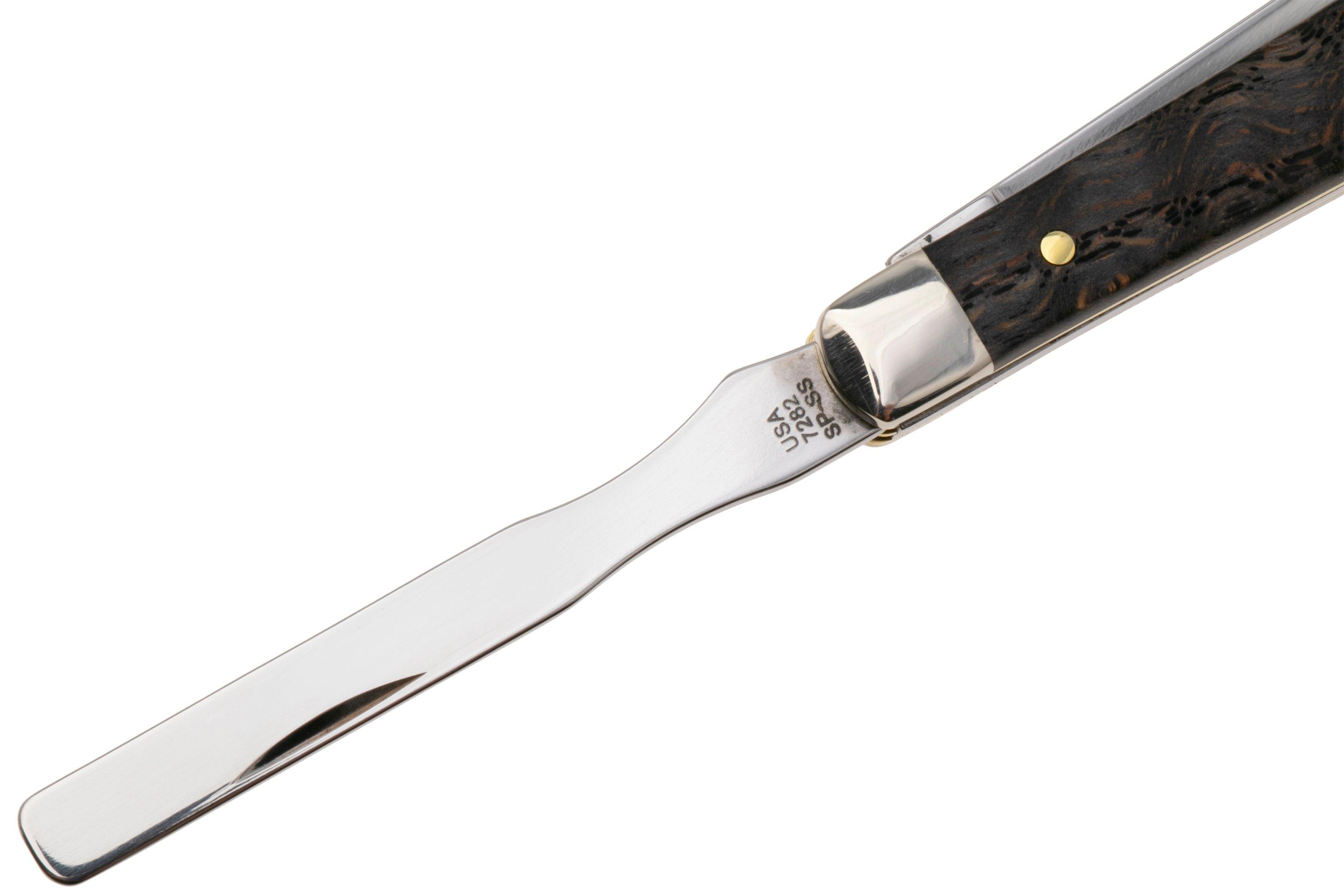 Case Baby Doc Black Curly Oak Wood, 14007, 7282SP SS pocket knife ...